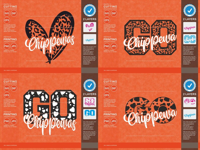 Chippewas Svg, Chippewa 12 Leopard Svg Mascot Designs Pack, Chippewas ...