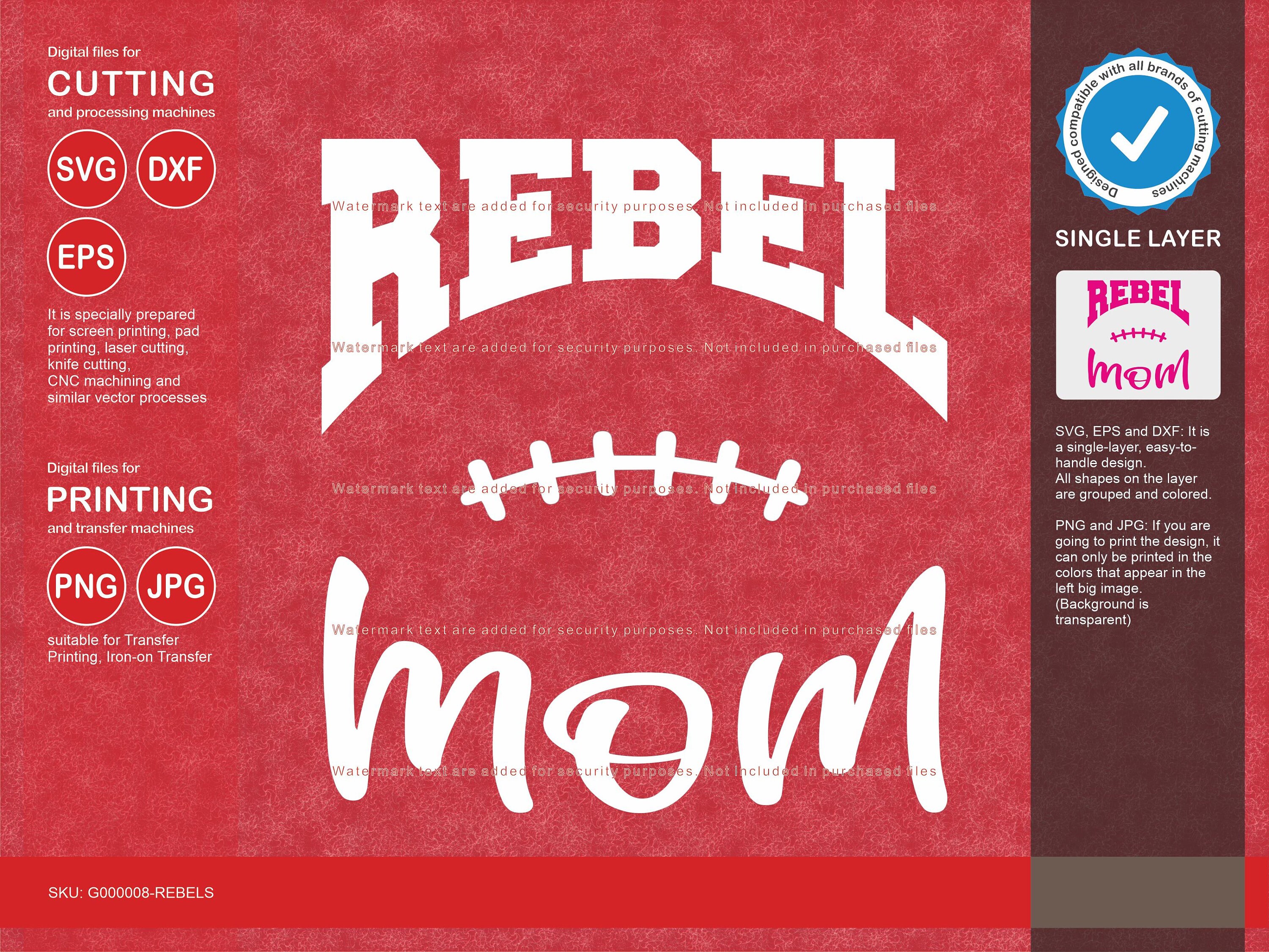 Rebels Svg, Rebel 9 Football Svg Mascot Designs Pack, Rebels Svg Cut ...