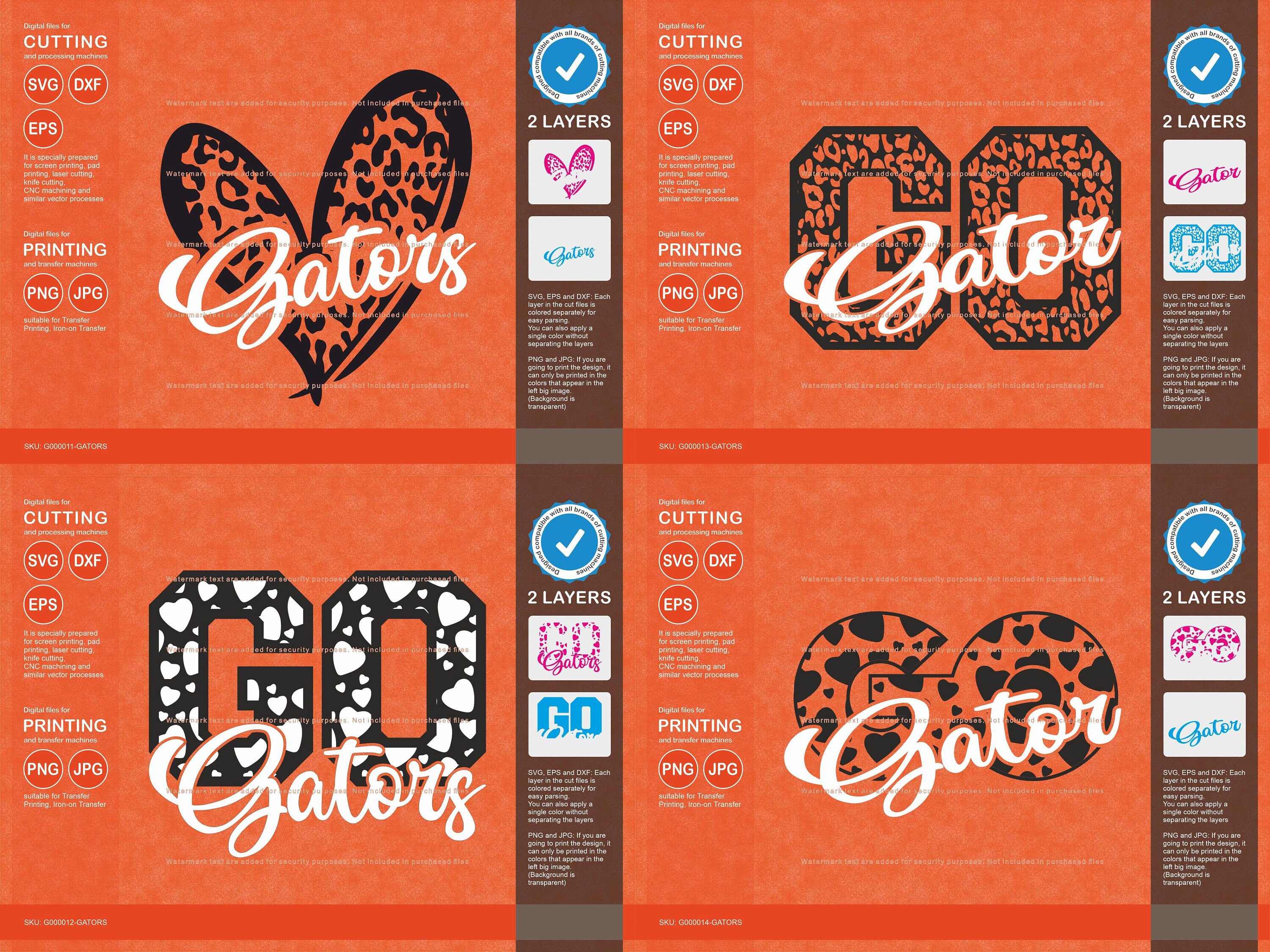 Gators Svg, Gator 12 Leopard Svg Mascot Designs Pack, Gators Leopard ...