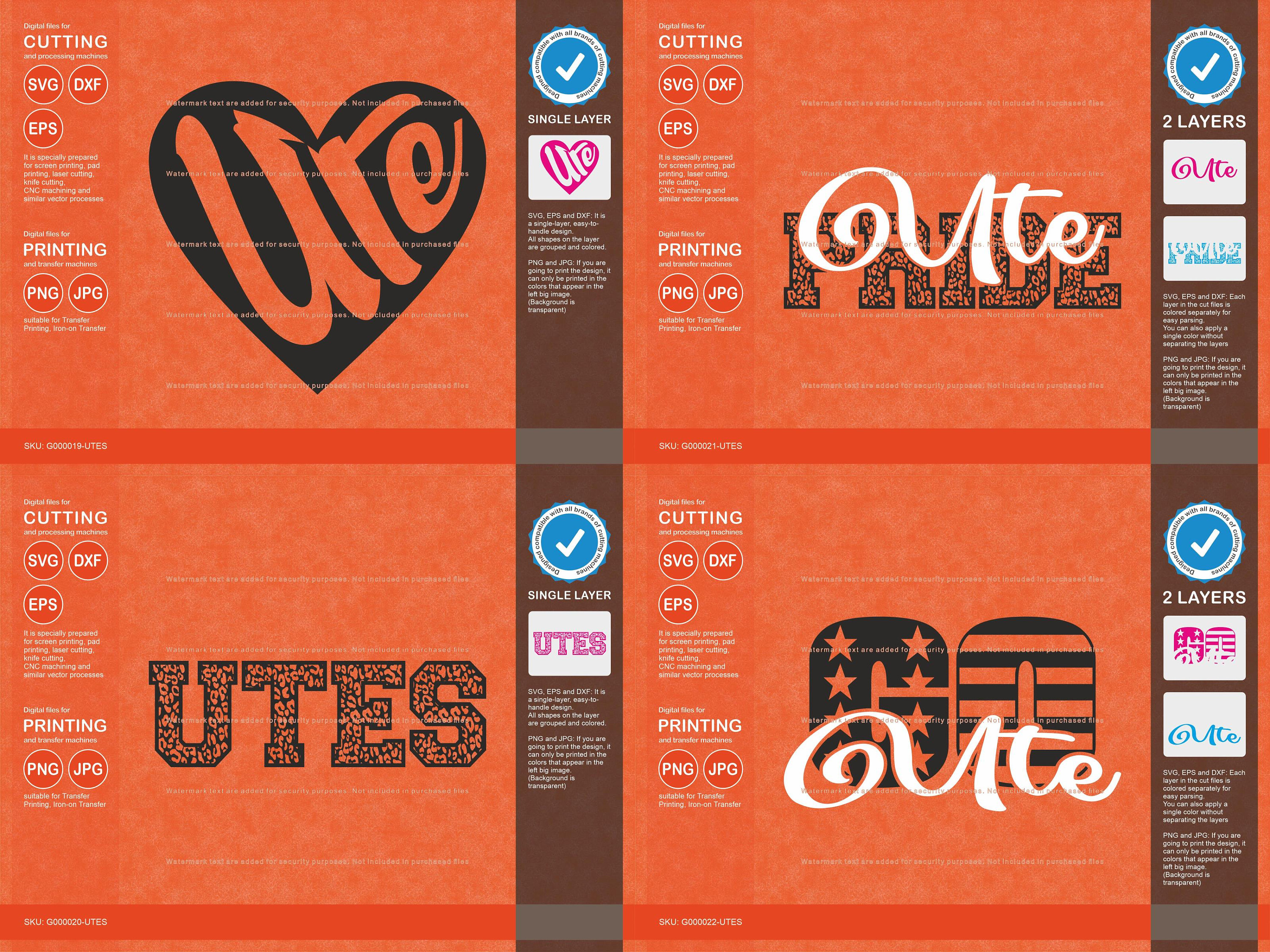Utes Svg, Ute 12 Leopard Svg Mascot Designs Pack, Utes Leopard Svg Cut ...
