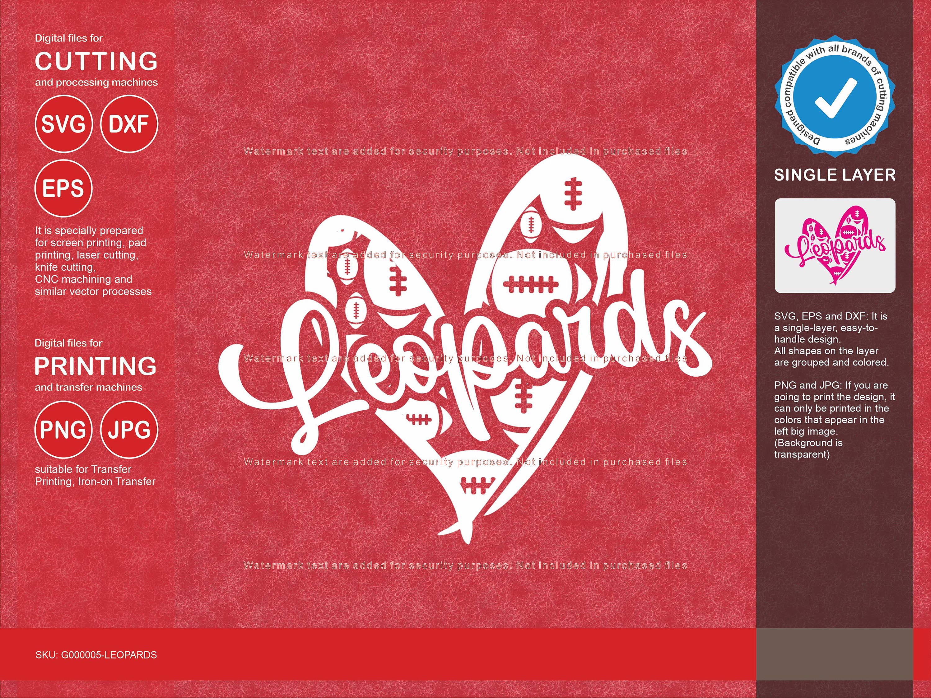 Leopards Svg Leopard 9 Football Svg Mascot Designs Pack - Etsy
