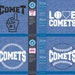 Comets Svg, Comet 20 Baseball Svg Mascot Designs Pack, Comets Svg Cut ...