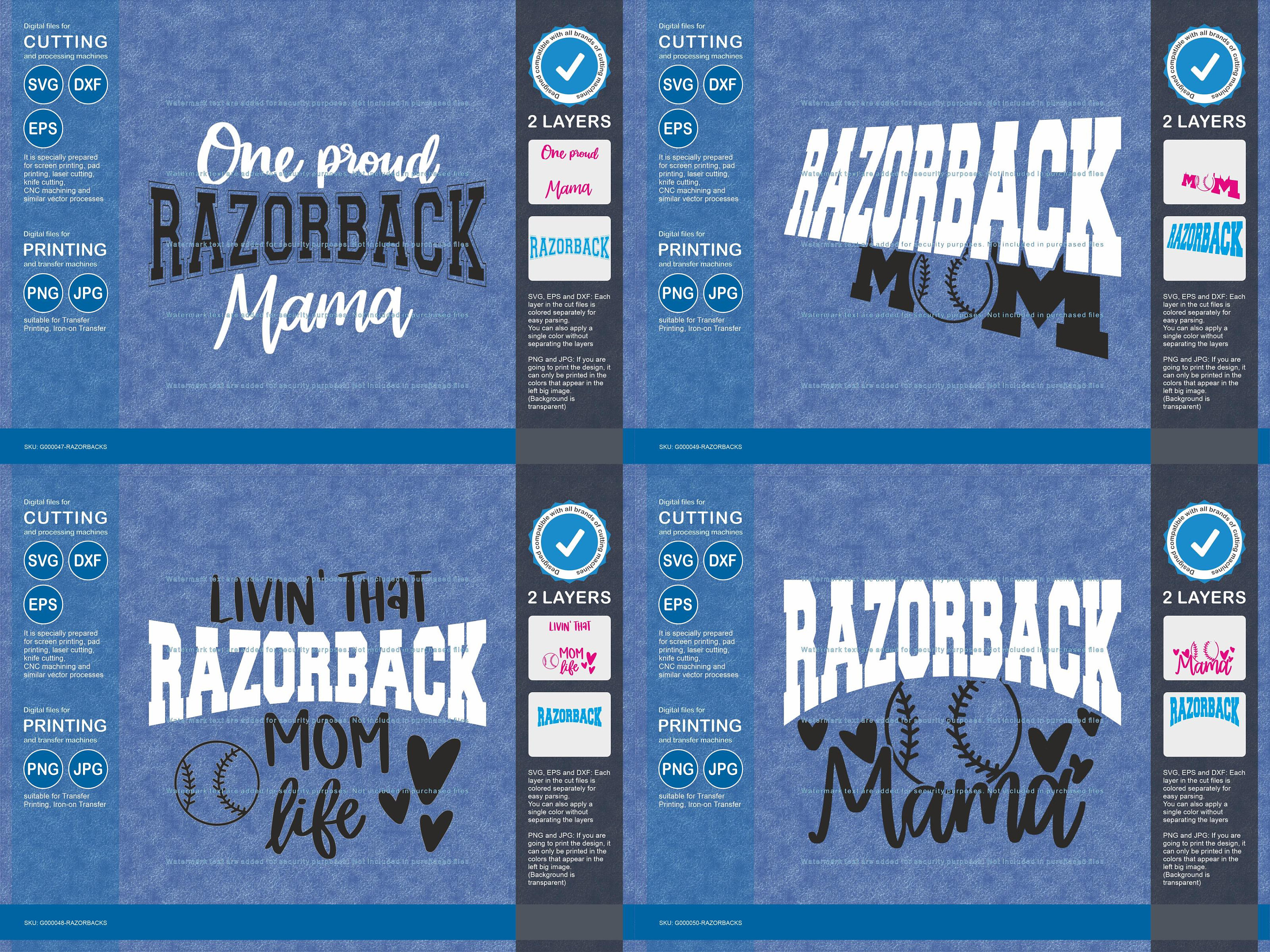 Razorbacks Svg, Razorback 20 Baseball Svg Mascot Designs Pack ...