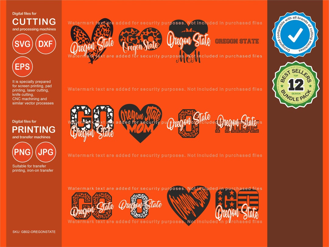 Oregon State Svg, Oregon State 12 Leopard Svg Mascot Designs Pack ...