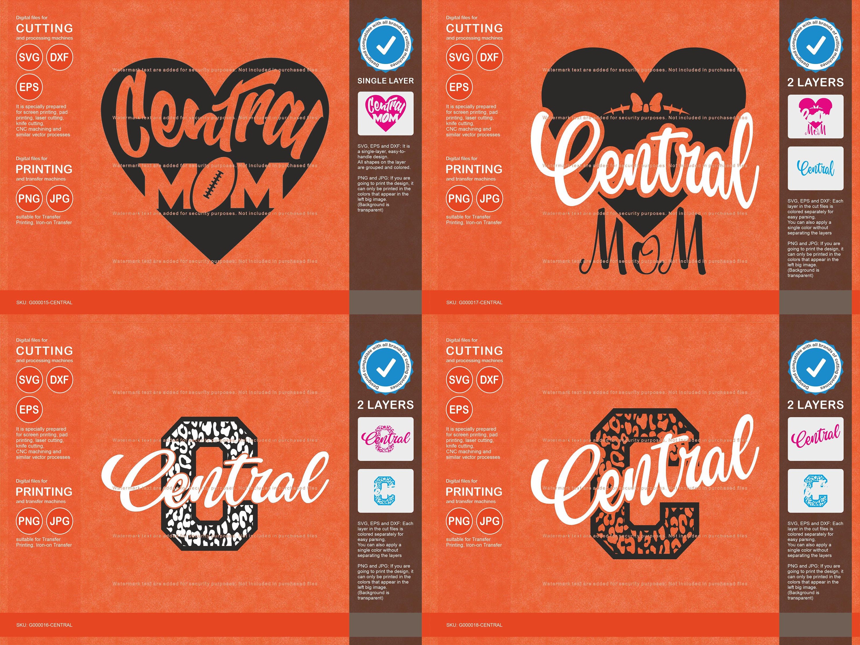 Central Svg, Central 12 Leopard Svg Mascot Designs Pack, Central ...