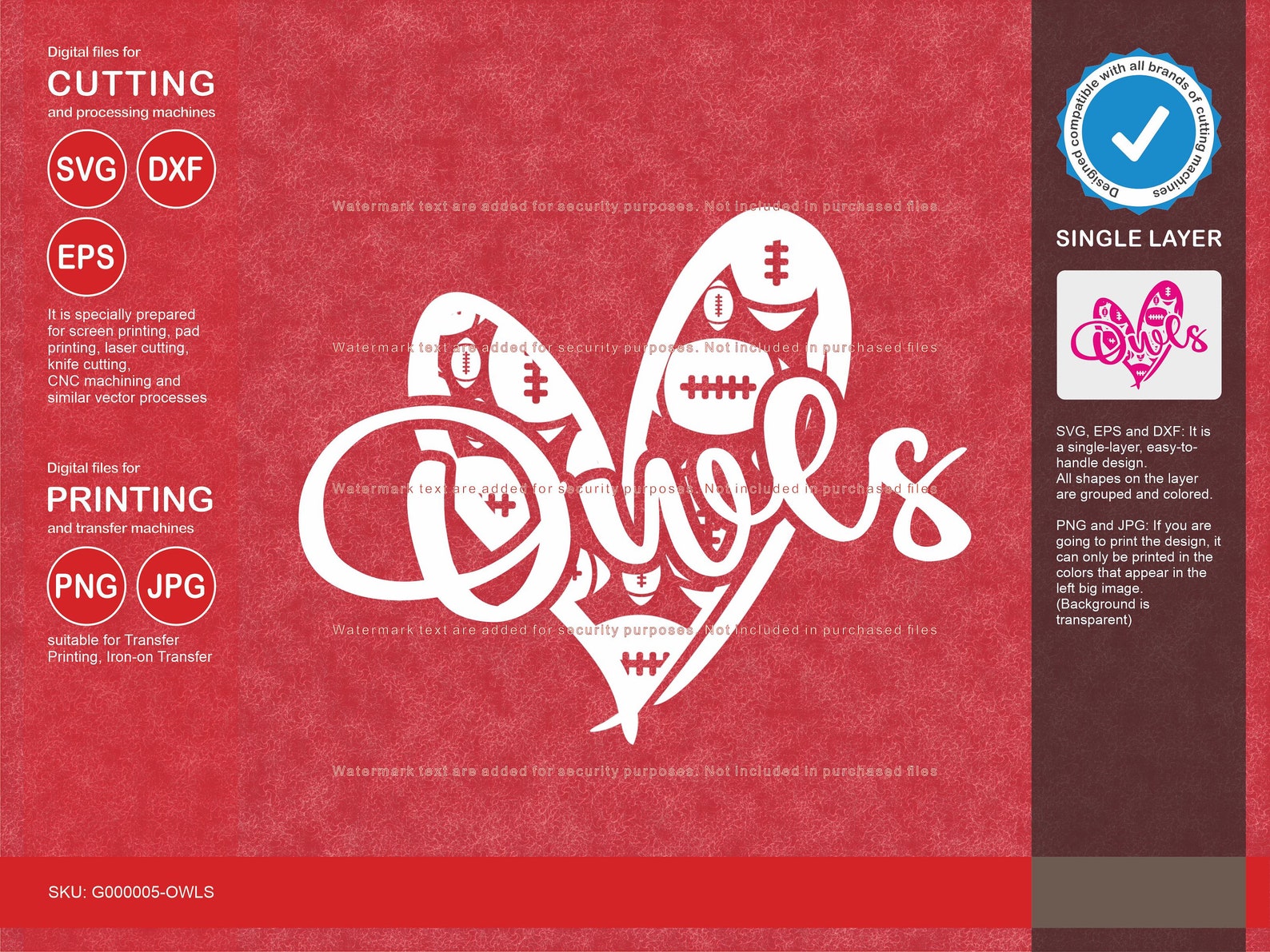 Owls Svg, Owl 9 Football Svg Mascot Designs Pack, Owls Svg Cut Files ...