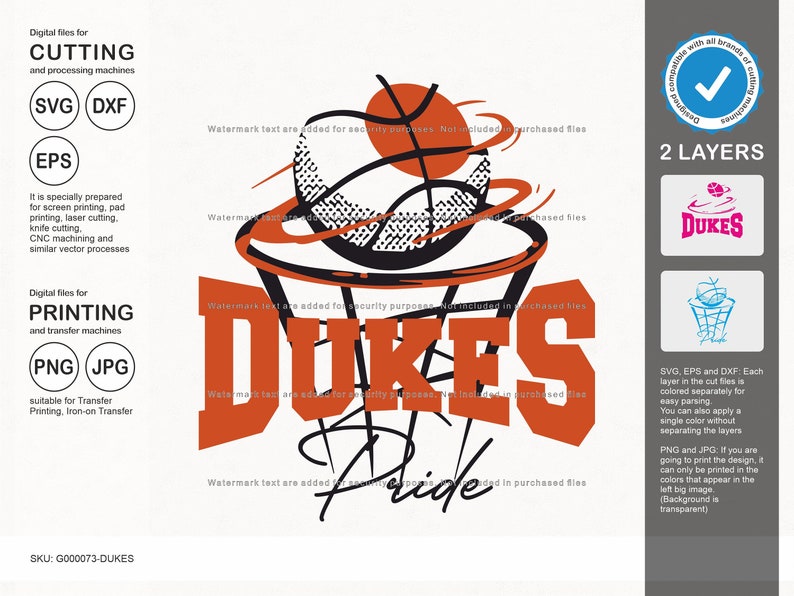 Dukes Svg, Dukes Basketball Svg, 9-pack Dukes Svg Bundle, Cut and Iron ...