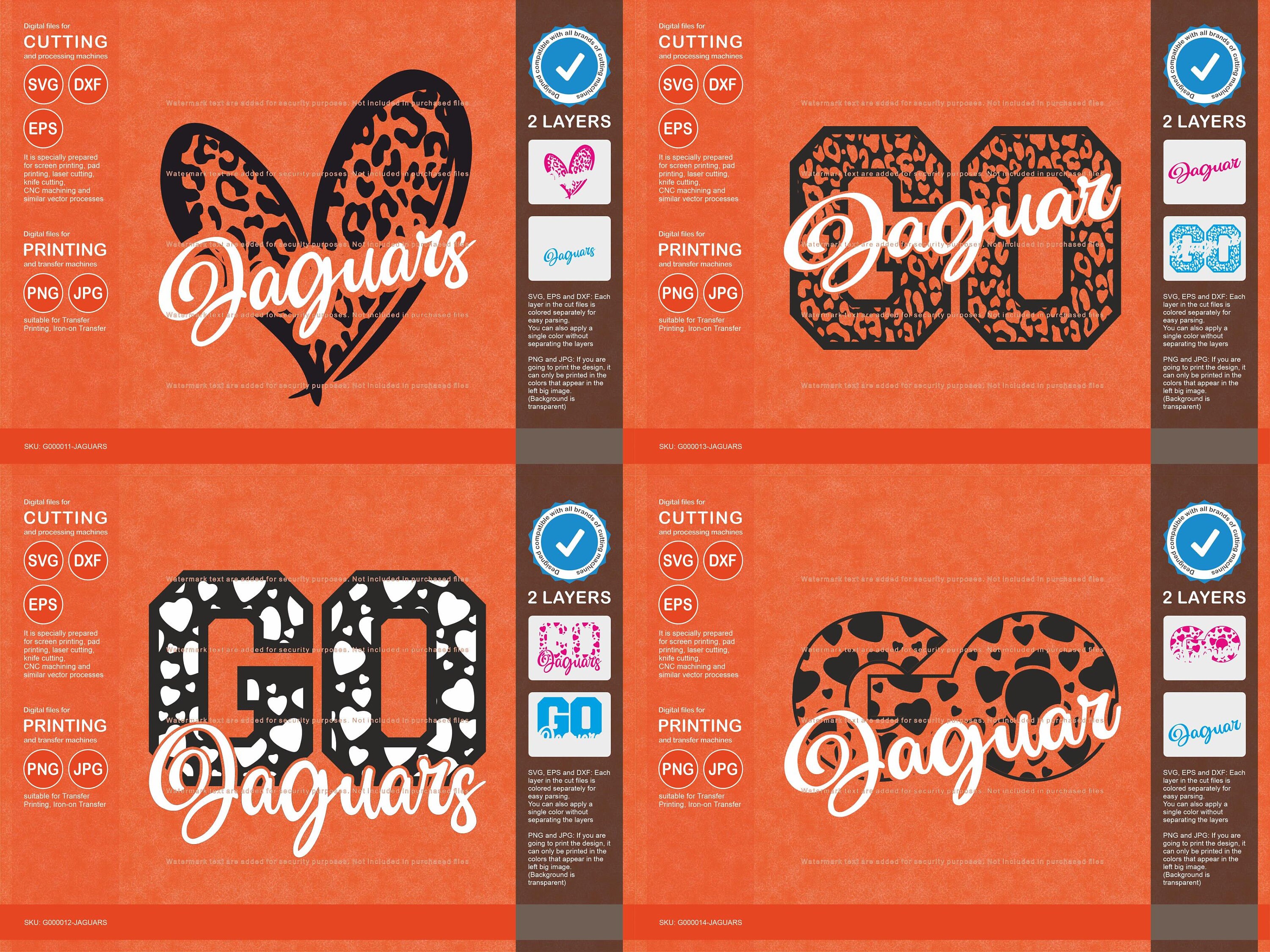 Jaguars Svg, Jaguar 12 Leopard Svg Mascot Designs Pack, Jaguars Leopard ...