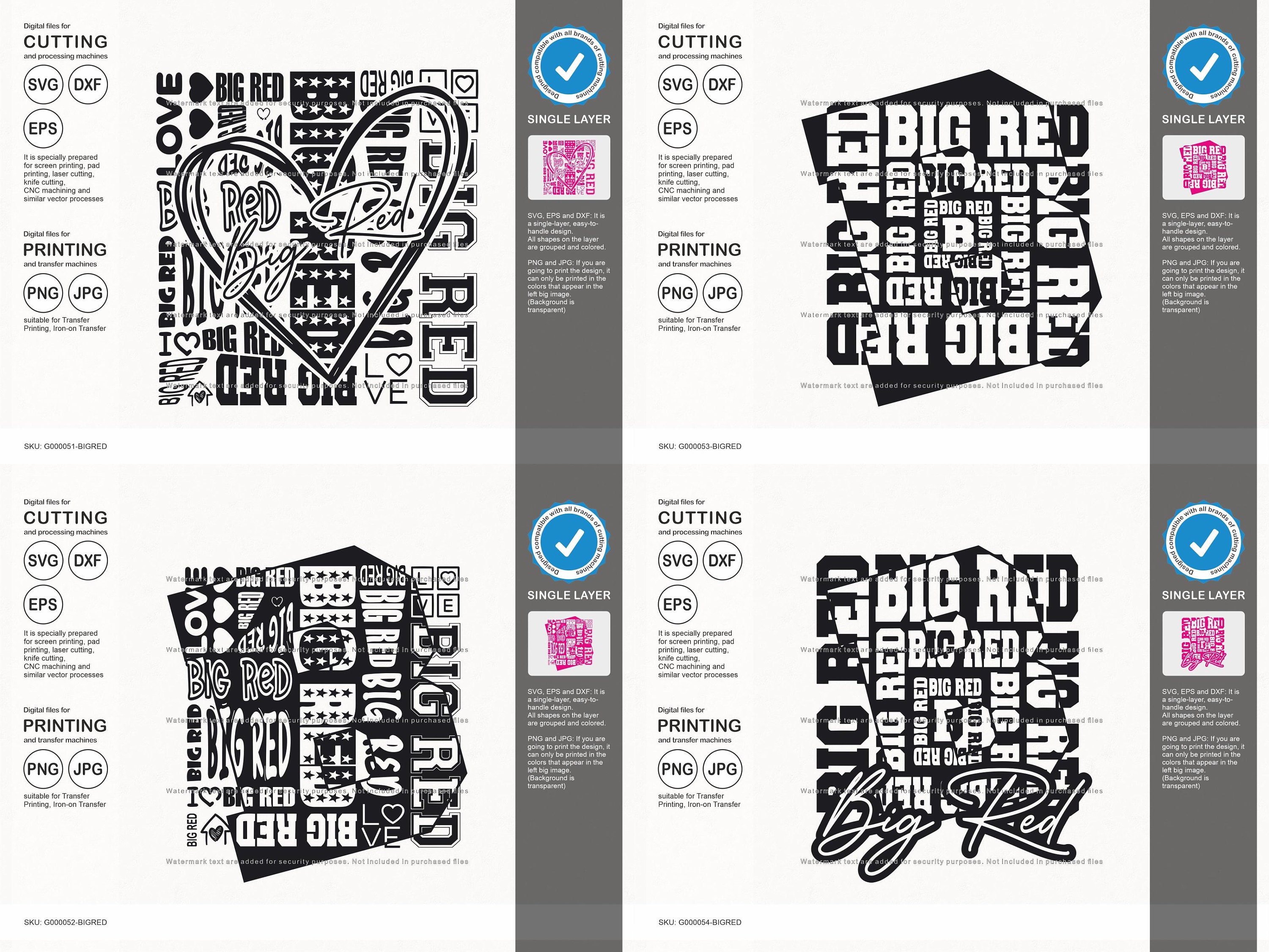 Big Red Svg, Big Red 12 Typography Svg Mascot Designs Pack, Big Red ...