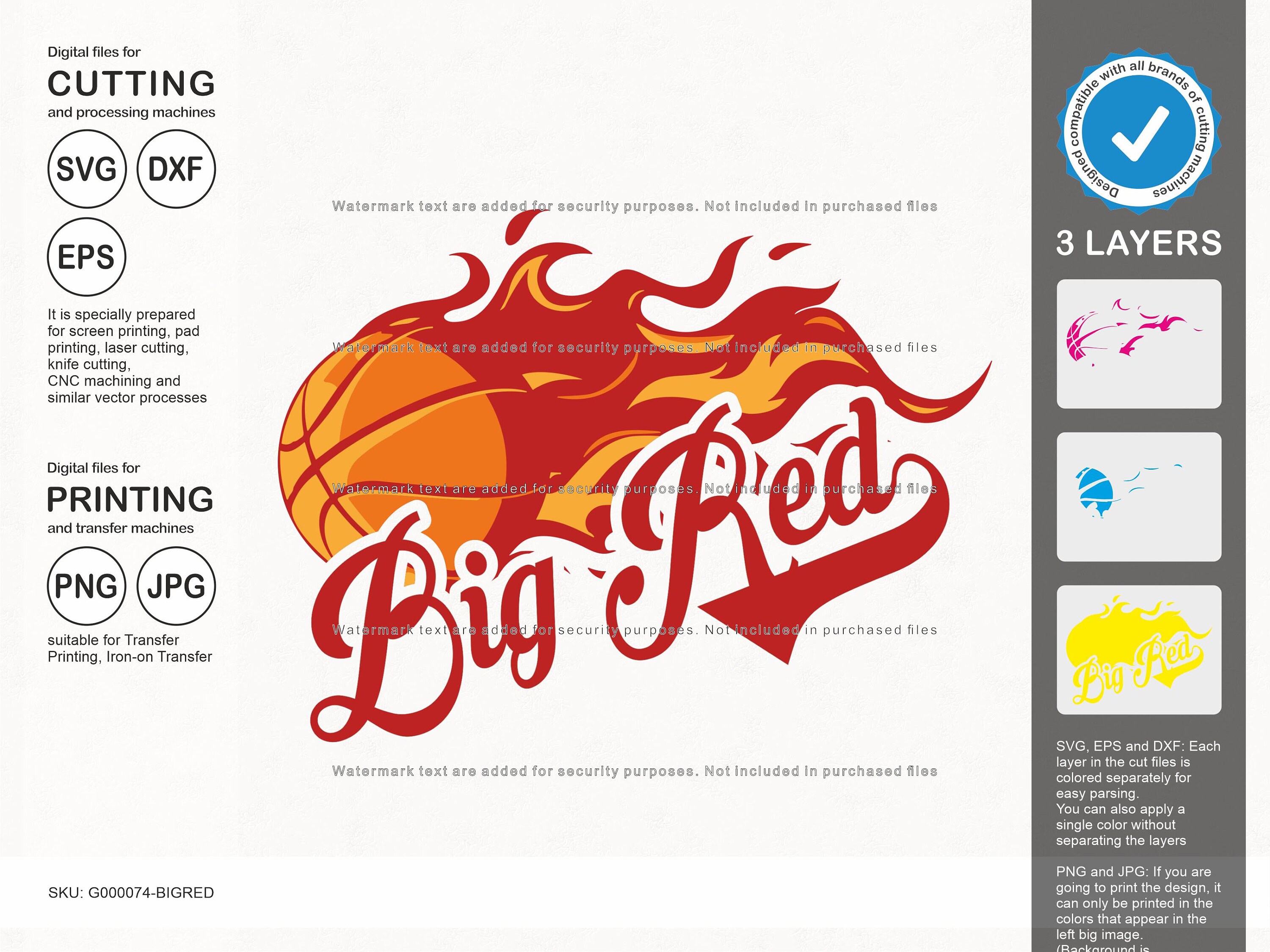 Big Red Svg, Big Red Basketball Svg, 9-pack Big Red Svg Bundle, Cut and ...