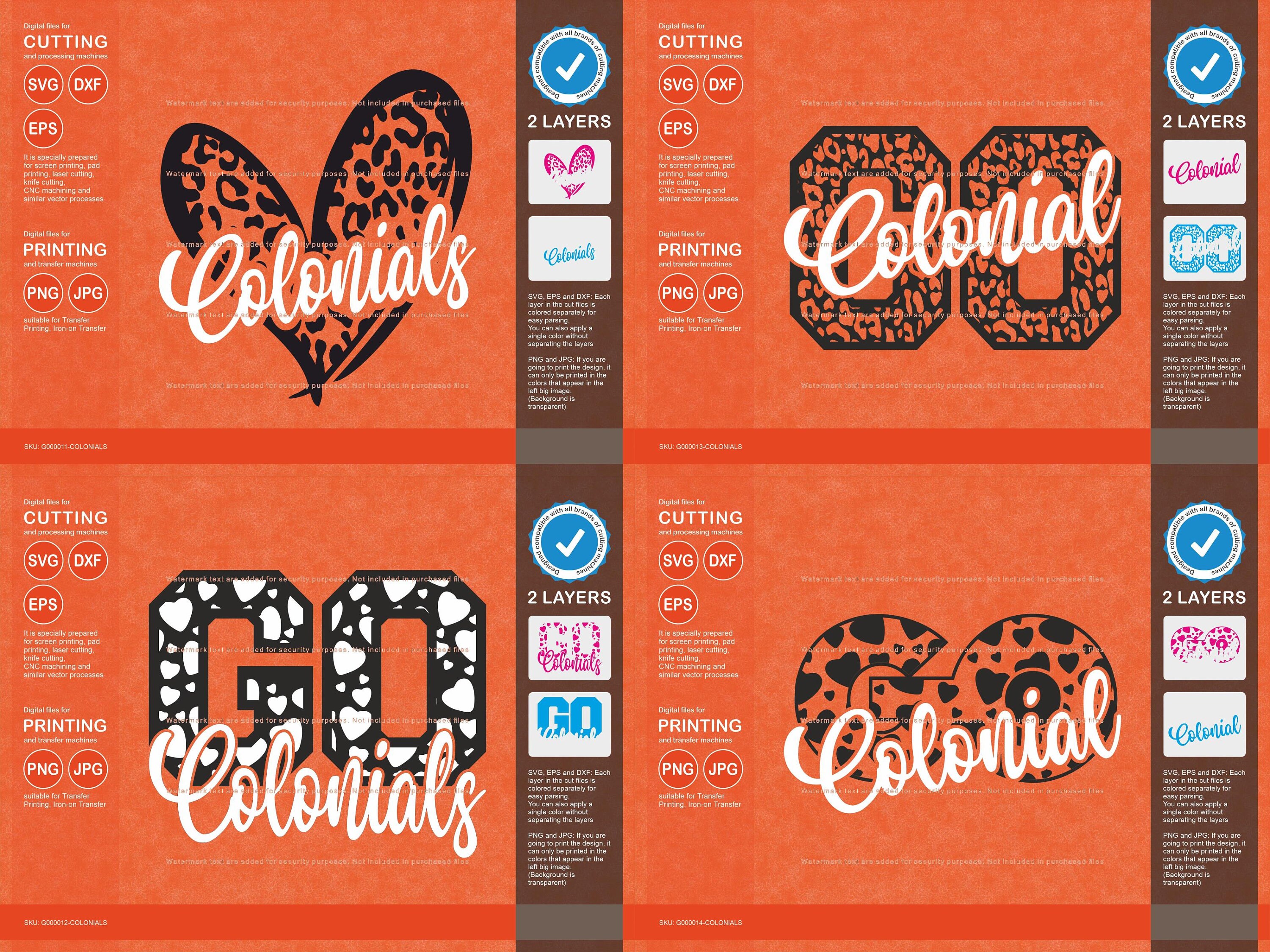 Colonials Svg, Colonial 12 Leopard Svg Mascot Designs Pack, Colonials ...