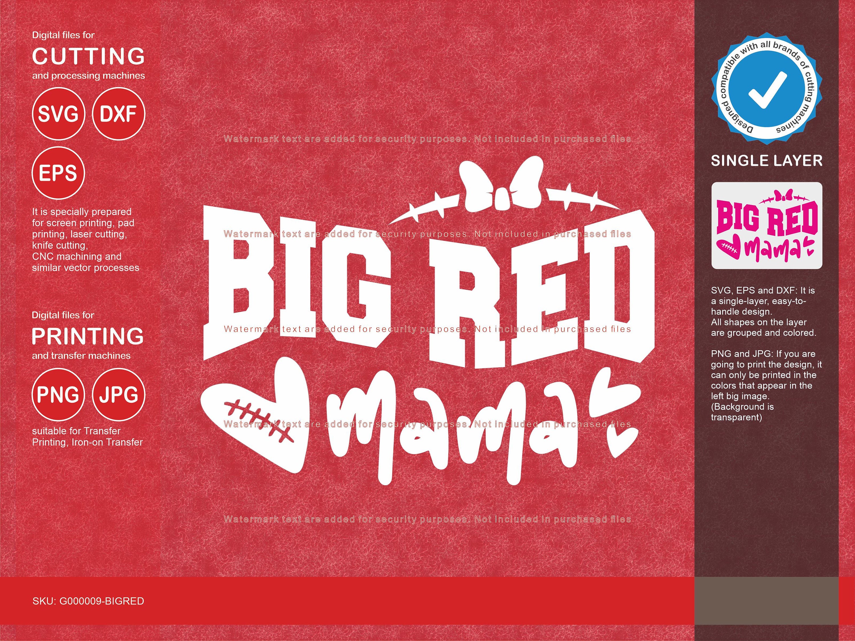 Big Red Svg, Big Red 9 Football Svg Mascot Designs Pack, Big Red Svg ...