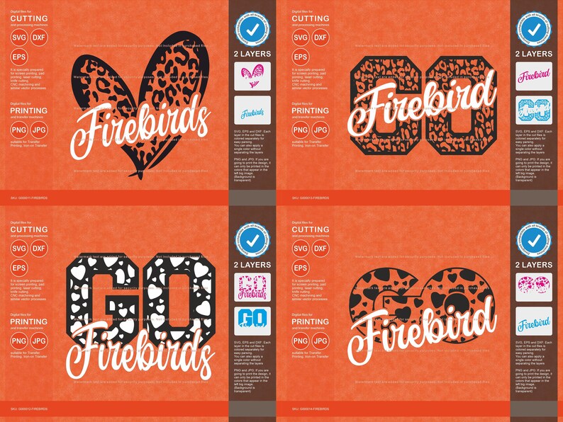 Firebirds Svg, Firebird 12 Leopard Svg Mascot Designs Pack, Firebirds ...