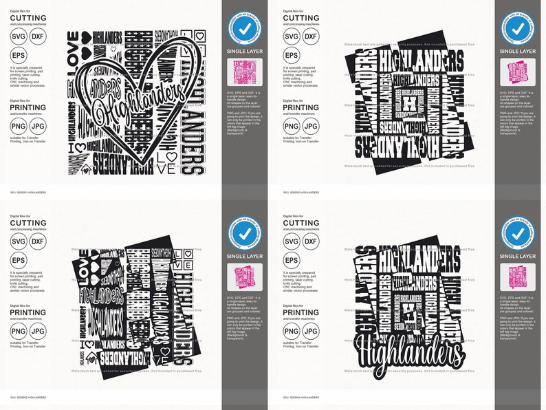 Highlanders Svg, Highlander 12 Typography Svg Mascot Designs Pack ...