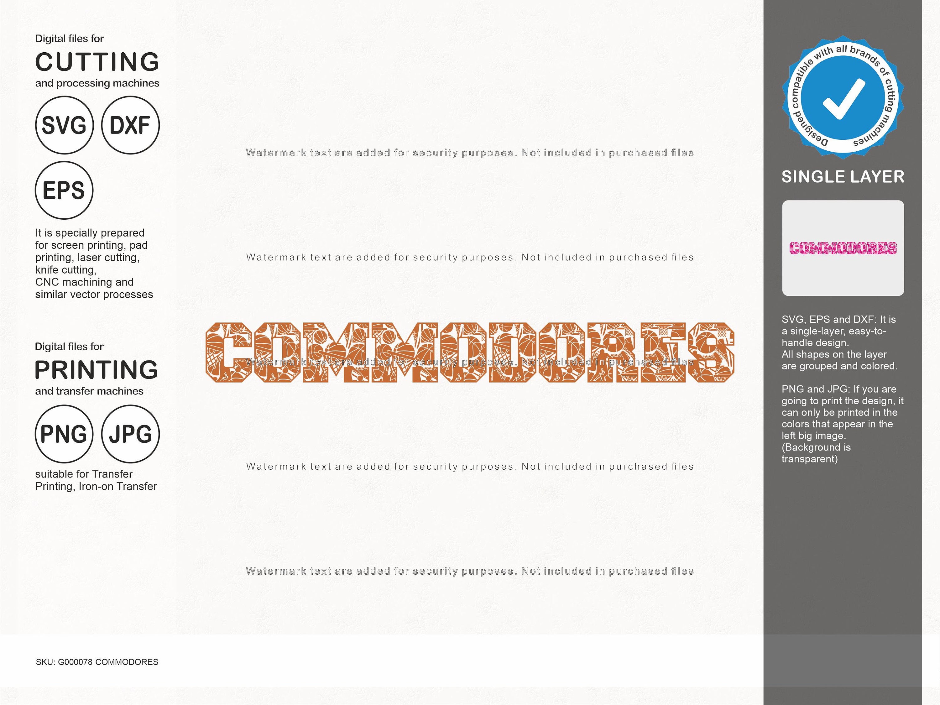 Commodores Svg, Commodores Basketball Svg, 9-pack Commodores Svg Bundle ...