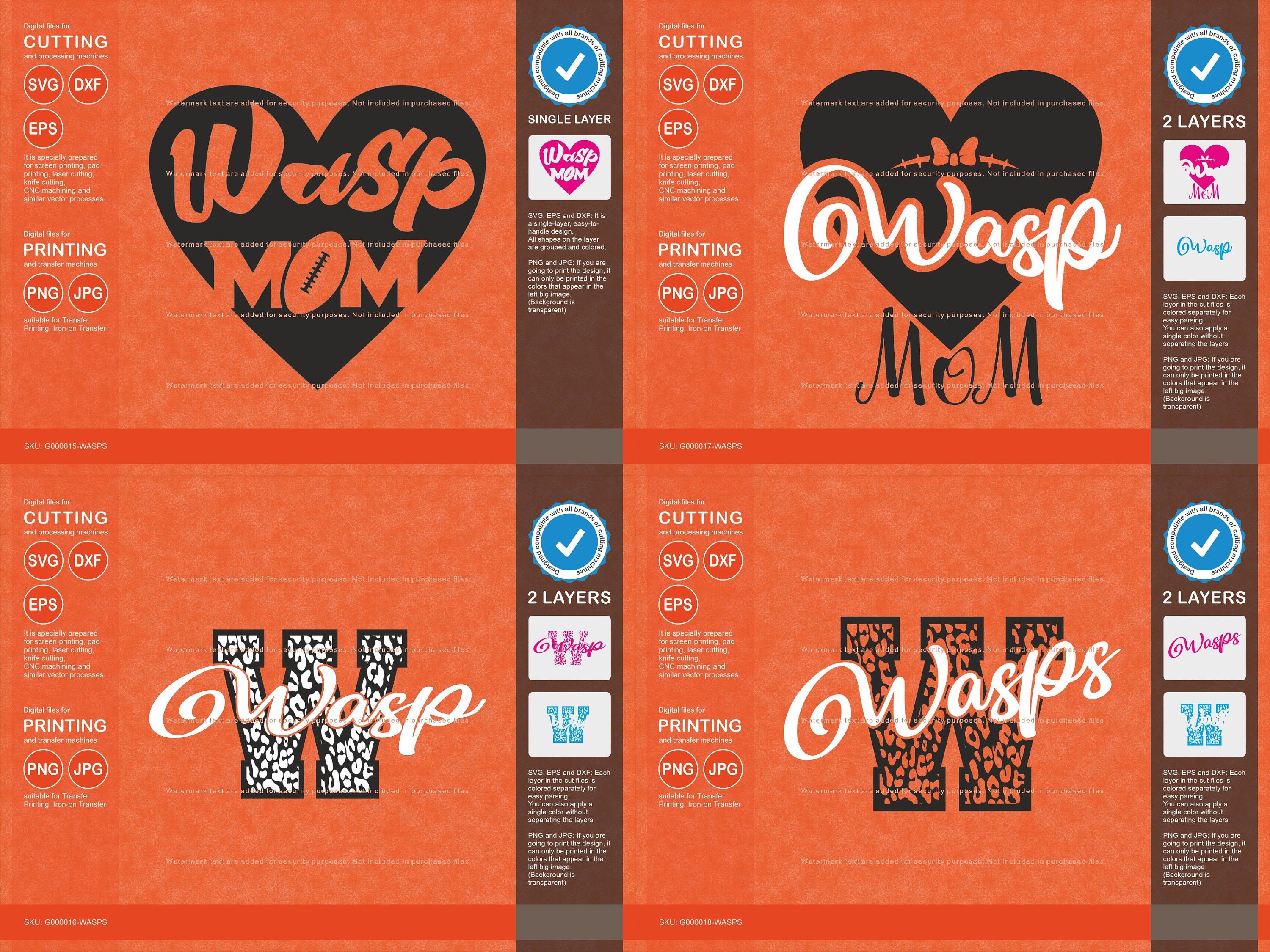 Wasps Svg Wasp 12 Leopard Svg Mascot Designs Pack Wasps - Etsy