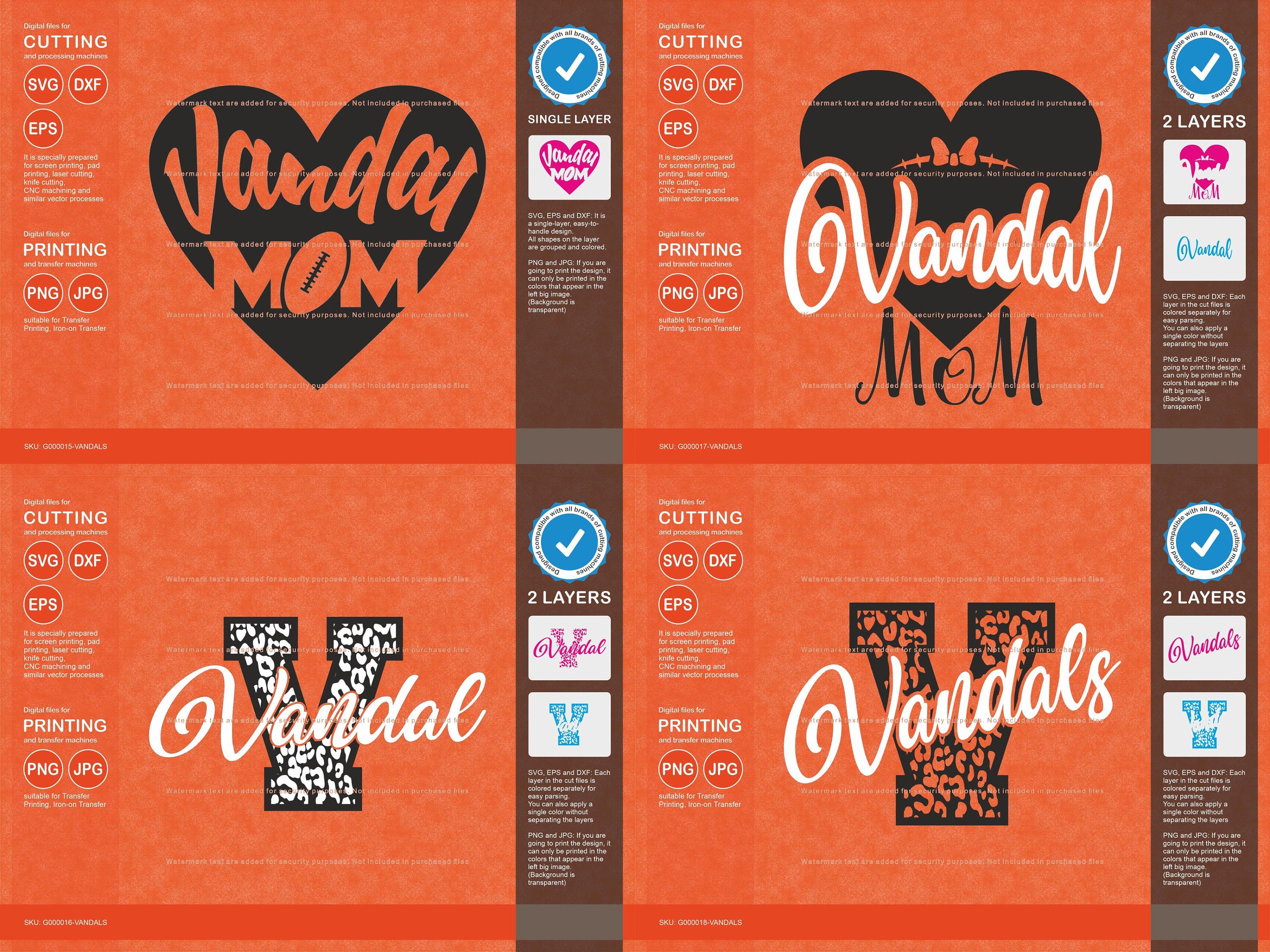 Vandals Svg Vandal 12 Leopard Svg Mascot Designs Pack - Etsy