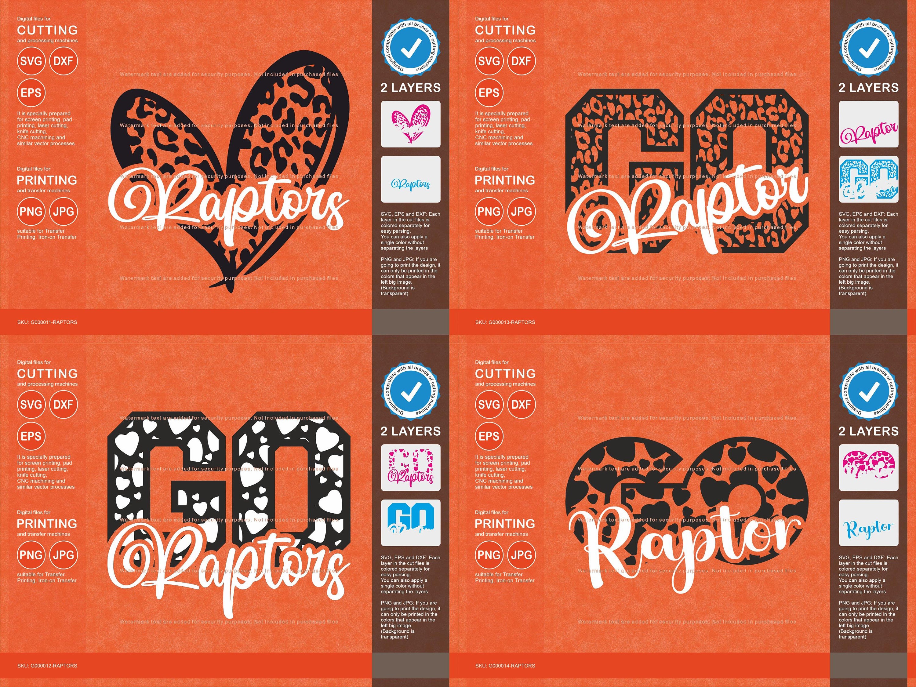 Raptors Svg Raptor 12 Leopard Svg Mascot Designs Pack - Etsy