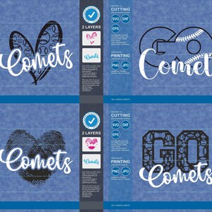 Comets Svg, Comet 20 Baseball Svg Mascot Designs Pack, Comets Svg Cut ...