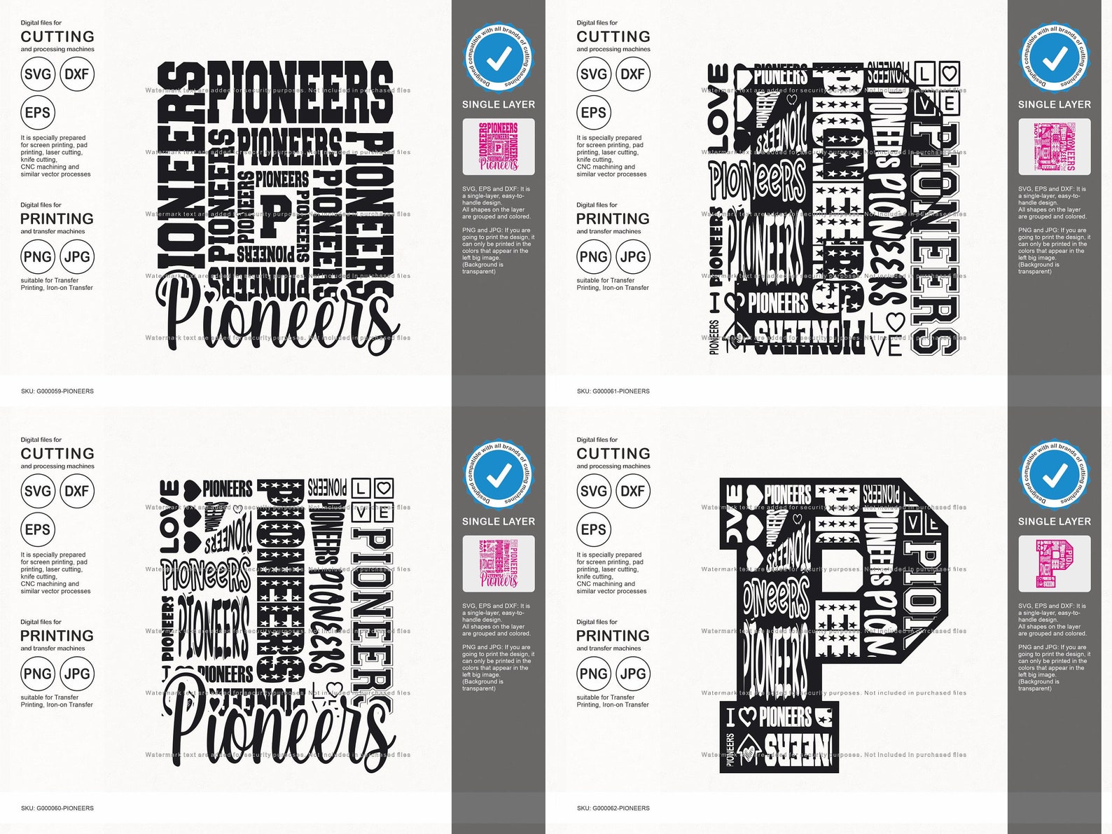 Pioneers Svg, Pioneer 12 Typography Svg Mascot Designs Pack, Pioneers ...