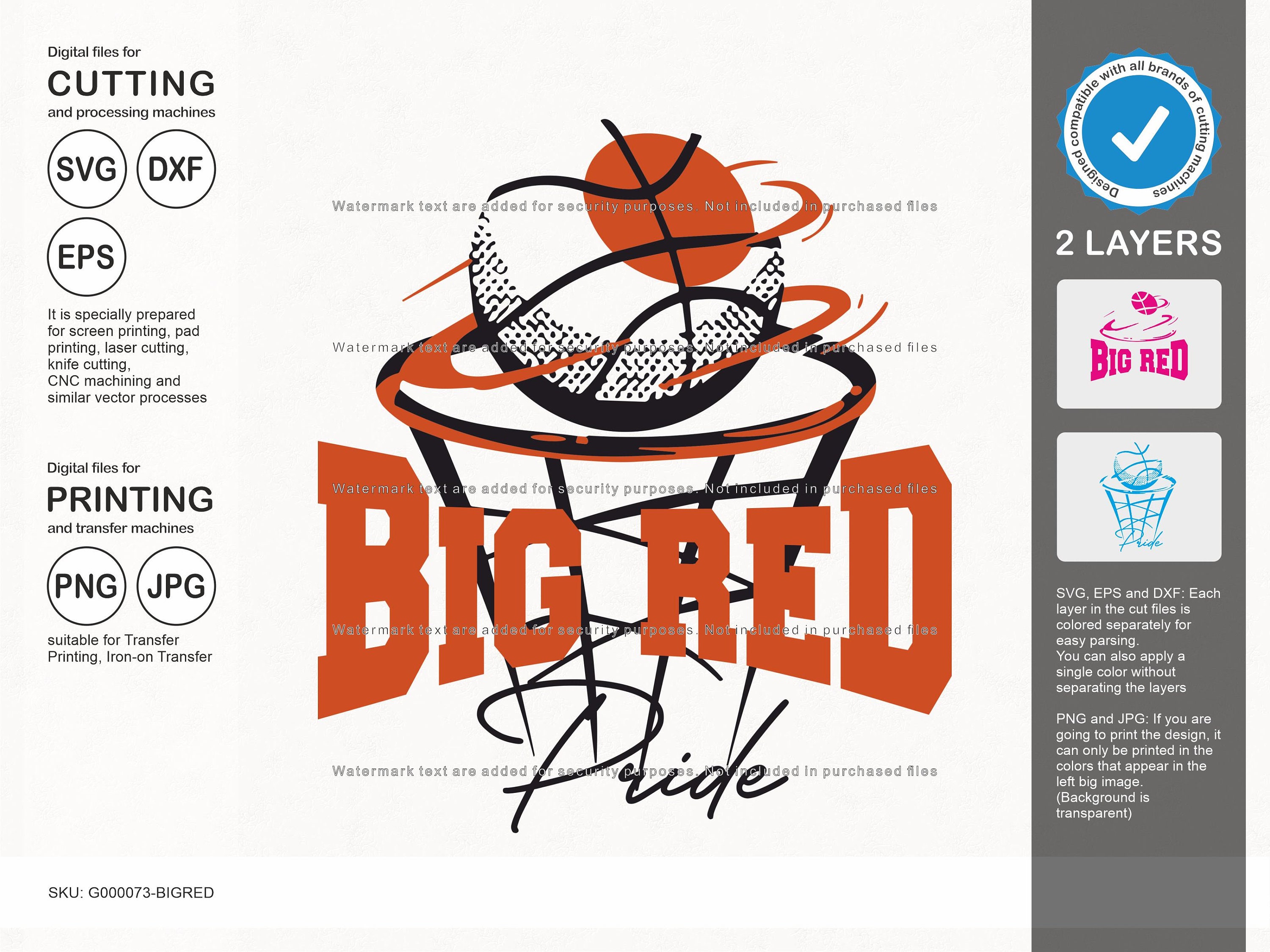 Big Red Svg, Big Red Basketball Svg, 9-pack Big Red Svg Bundle, Cut and ...