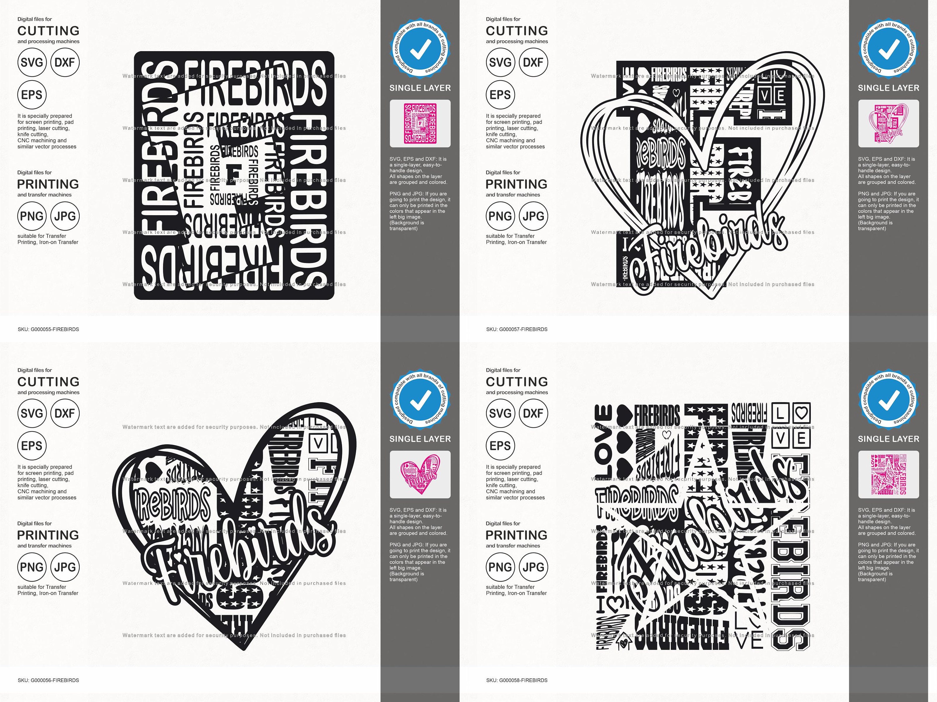 Firebirds Svg Firebird 12 Typography Svg Mascot Designs Pack - Etsy