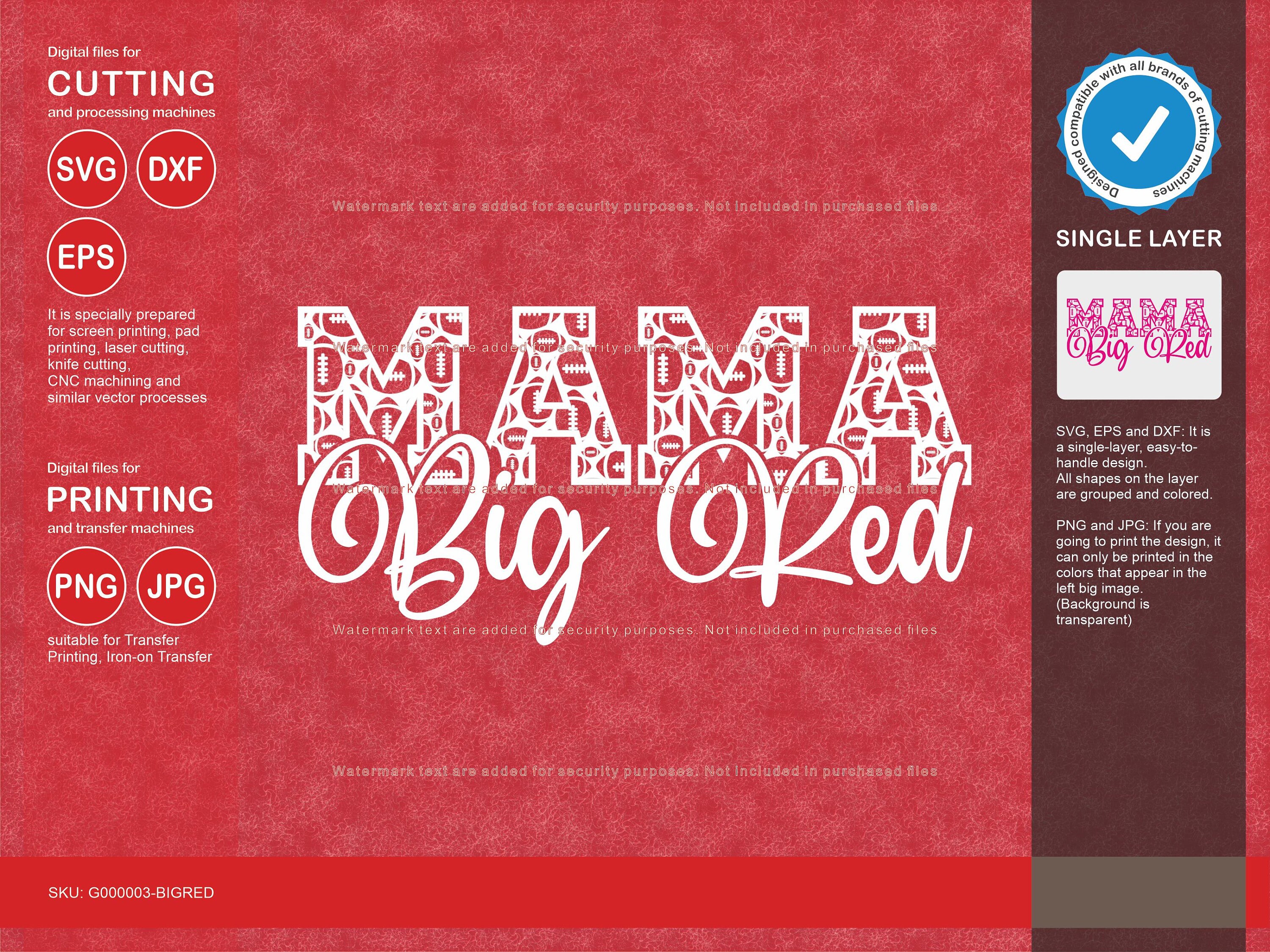 Big Red Svg, Big Red 9 Football Svg Mascot Designs Pack, Big Red Svg ...