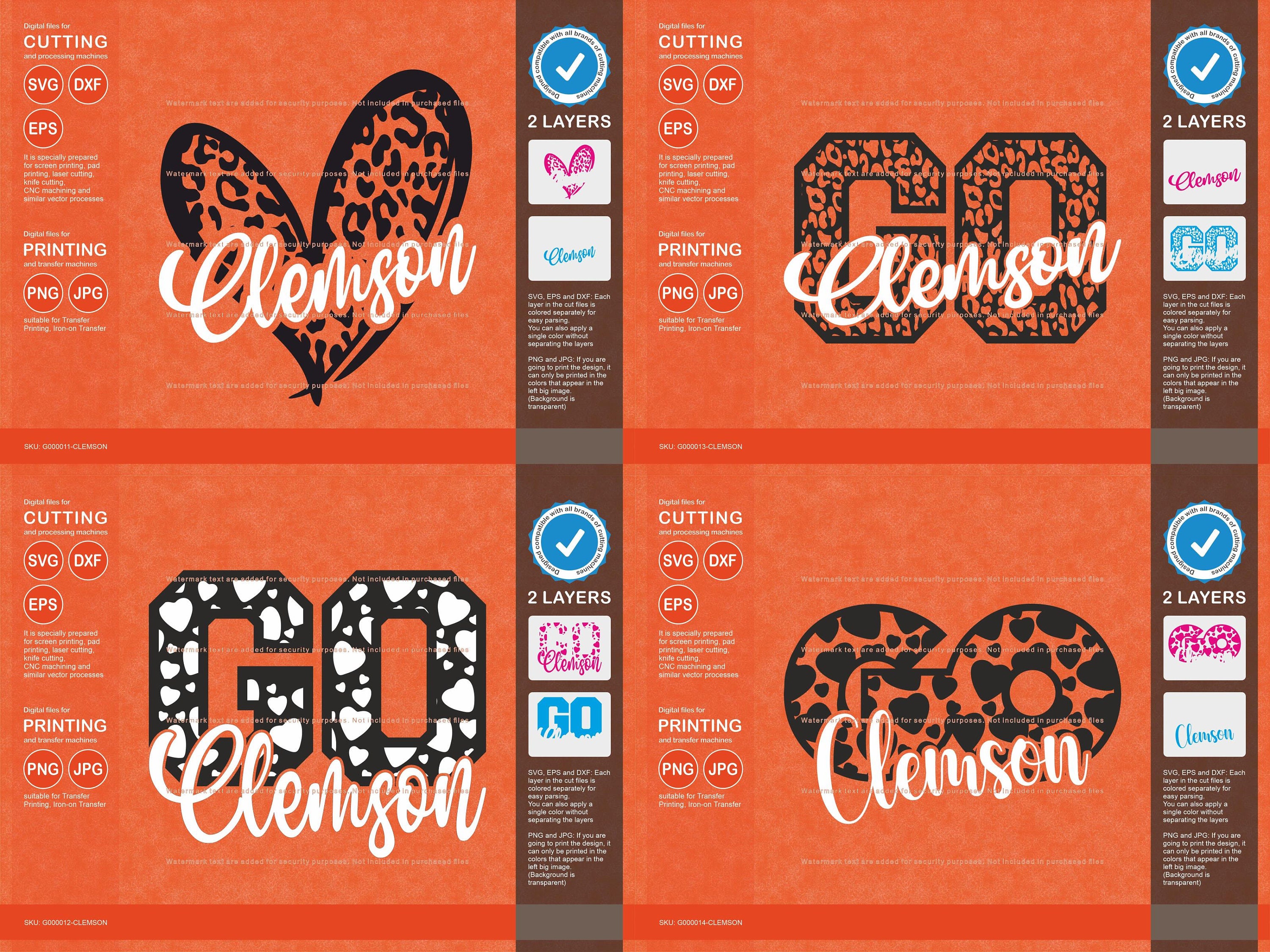 Clemson Svg Clemson 12 Leopard Svg Mascot Designs Pack - Etsy