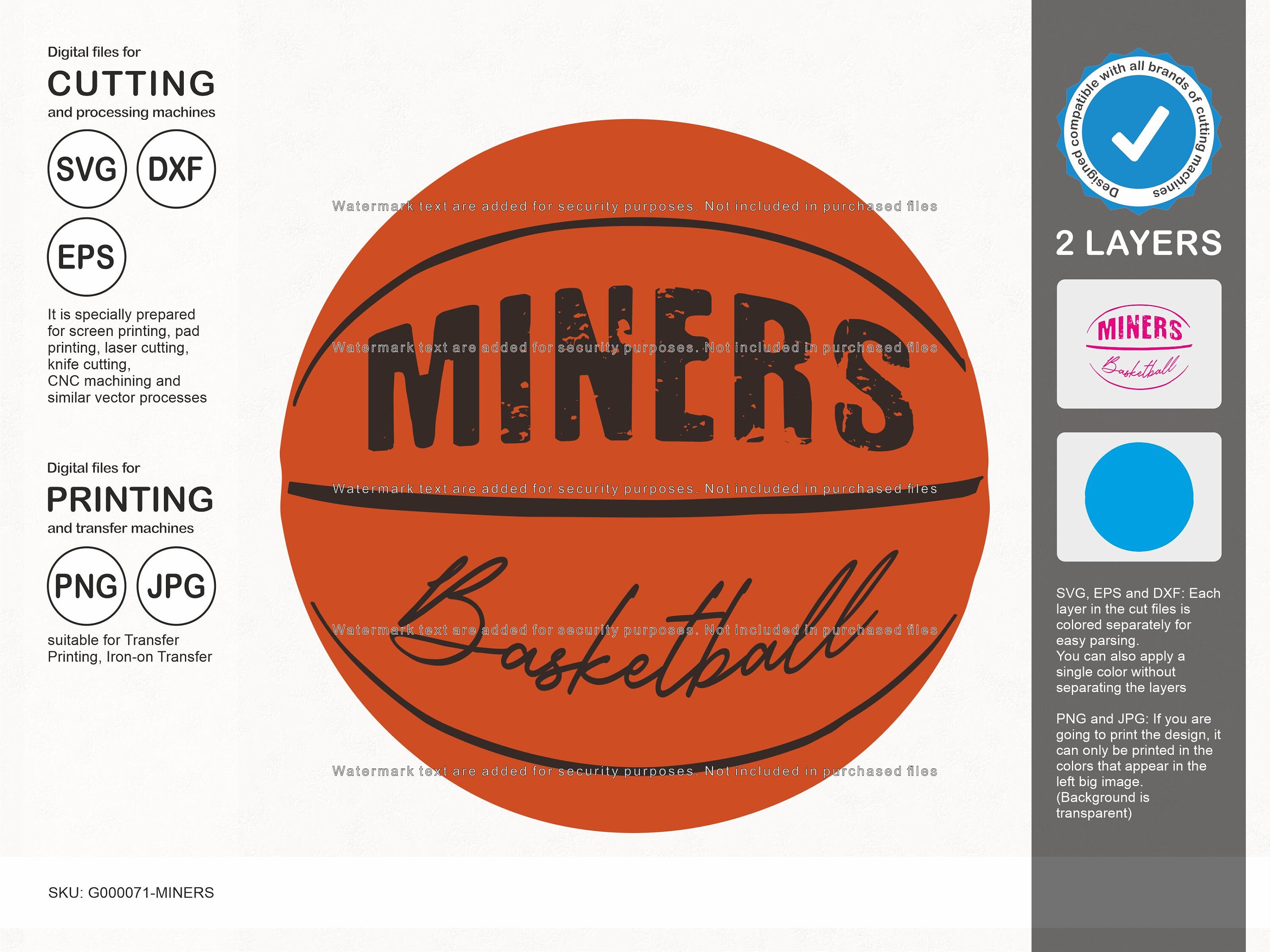 Miners Svg, Miners Basketball Svg, 9-pack Miners Svg Bundle, Cut and ...