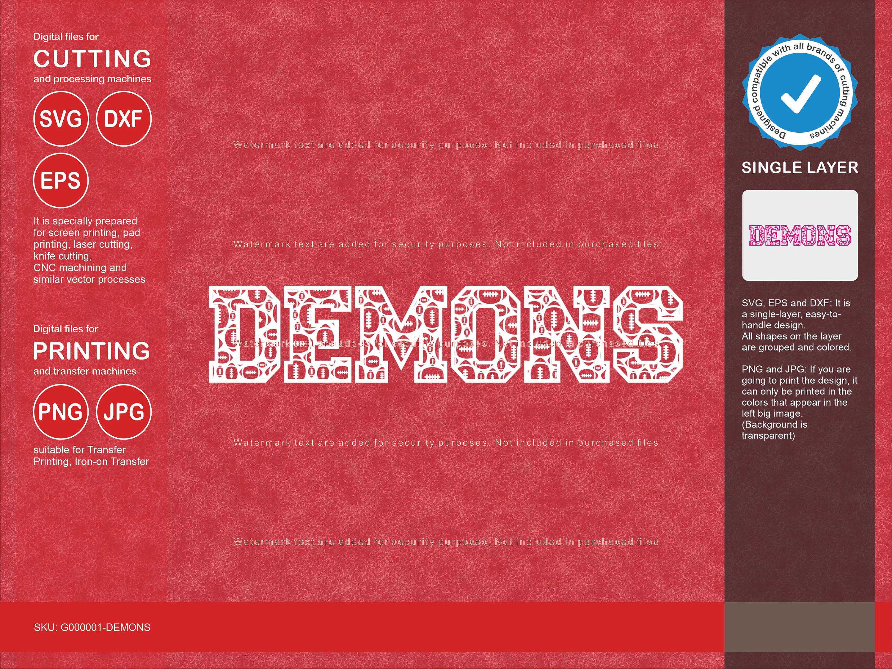 Demons Svg, Demon 9 Football Svg Mascot Designs Pack, Demons Svg Cut ...