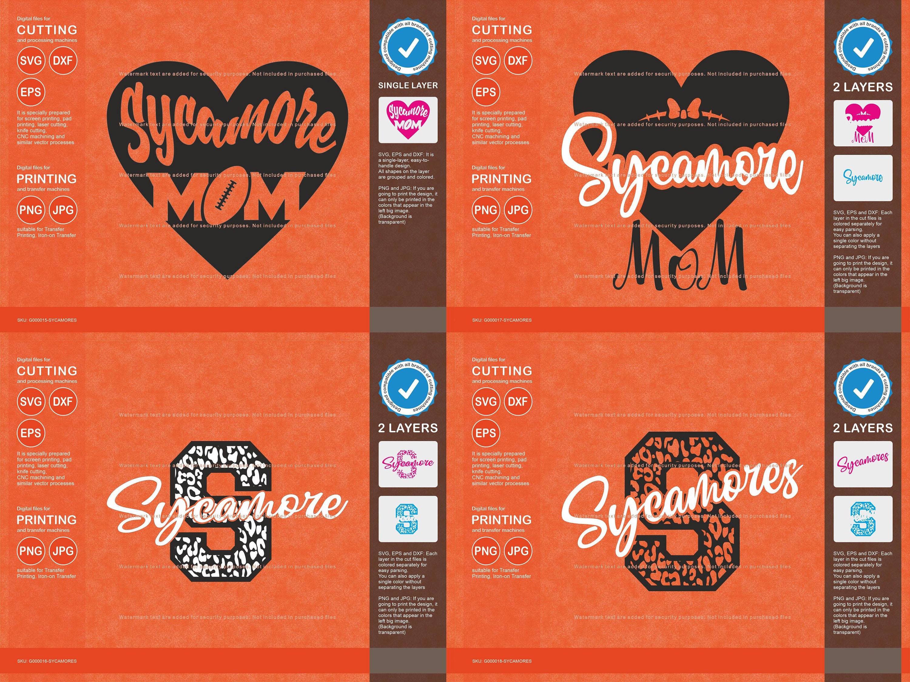Sycamores Svg, Sycamore 12 Leopard Svg Mascot Designs Pack, Sycamores ...