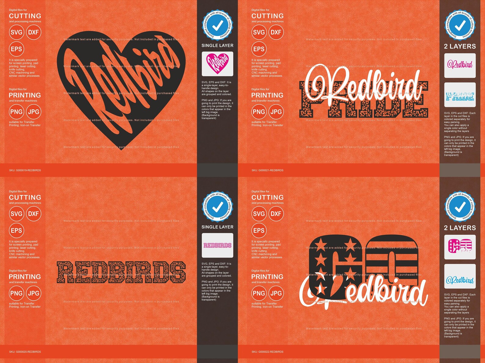 Redbirds Svg, Redbird 12 Leopard Svg Mascot Designs Pack, Redbirds ...