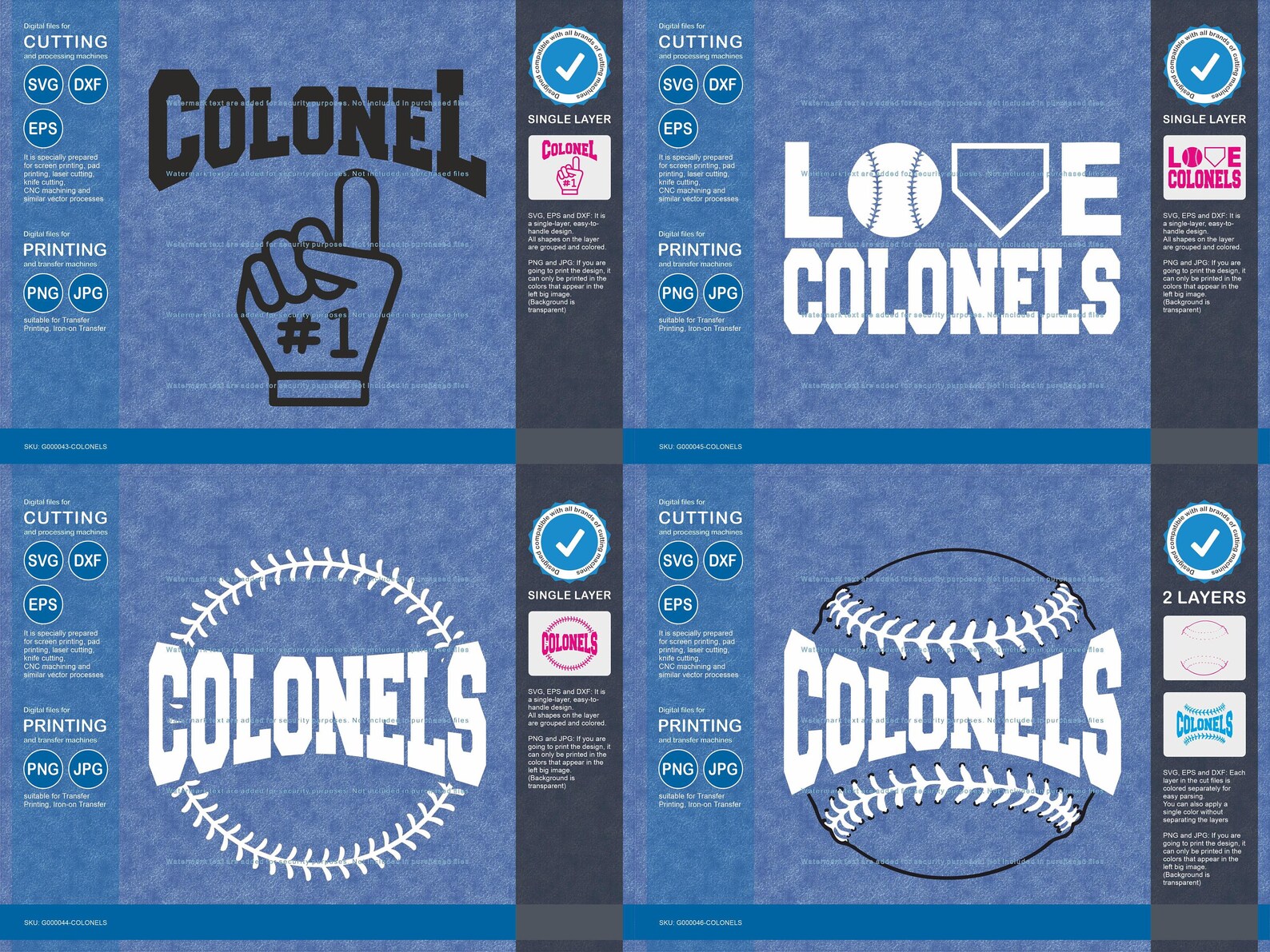 Colonels Svg, Colonel 20 Baseball Svg Mascot Designs Pack, Colonels Svg ...