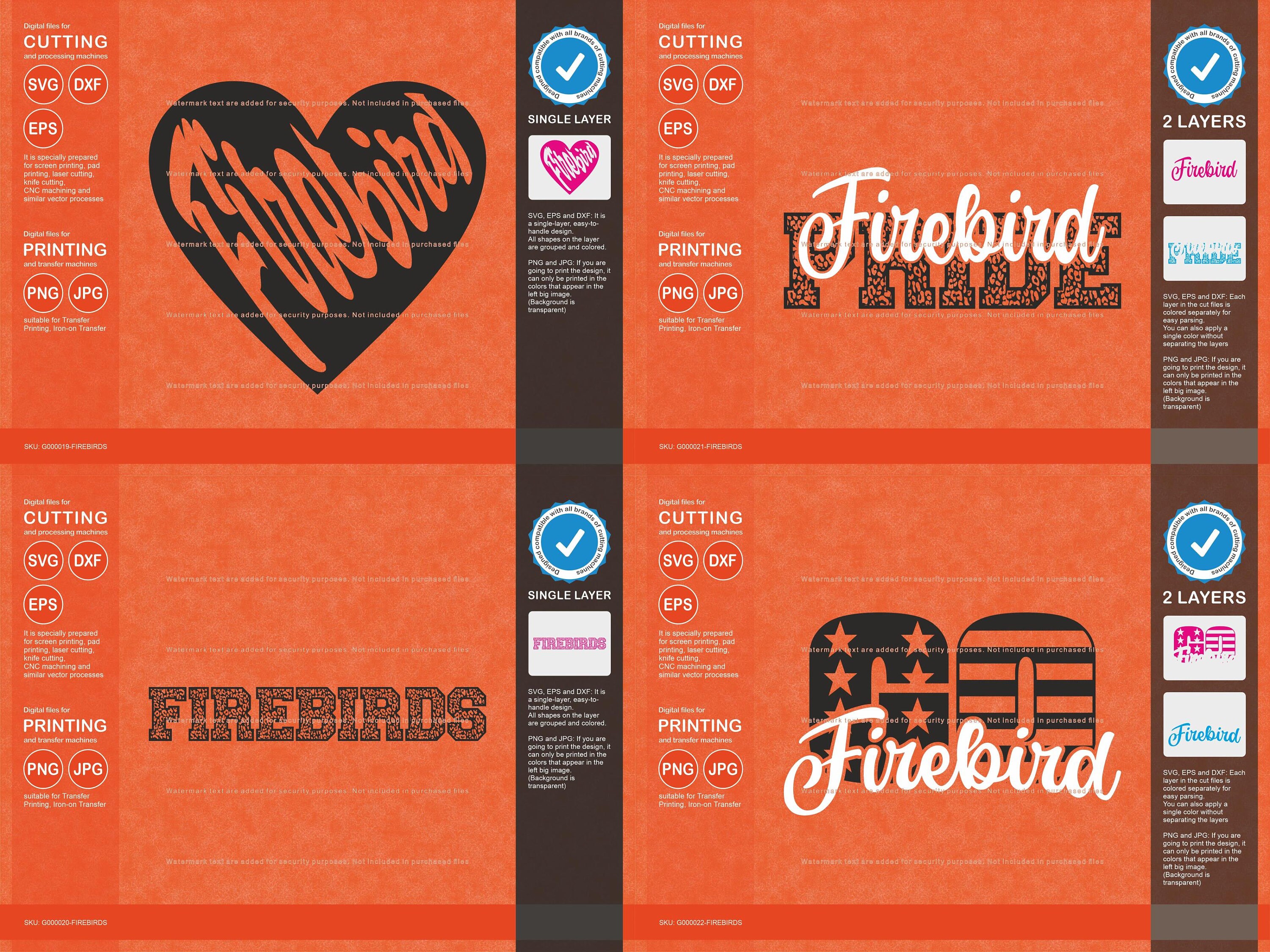 Firebirds Svg Firebird 12 Leopard Svg Mascot Designs Pack - Etsy