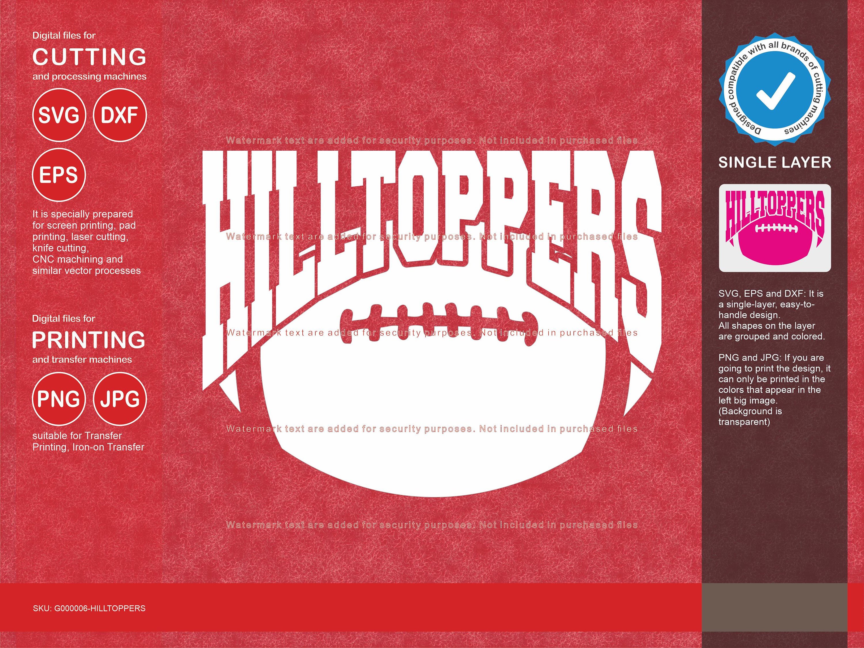 Hilltoppers Svg, Hilltopper 9 Football Svg Mascot Designs Pack ...