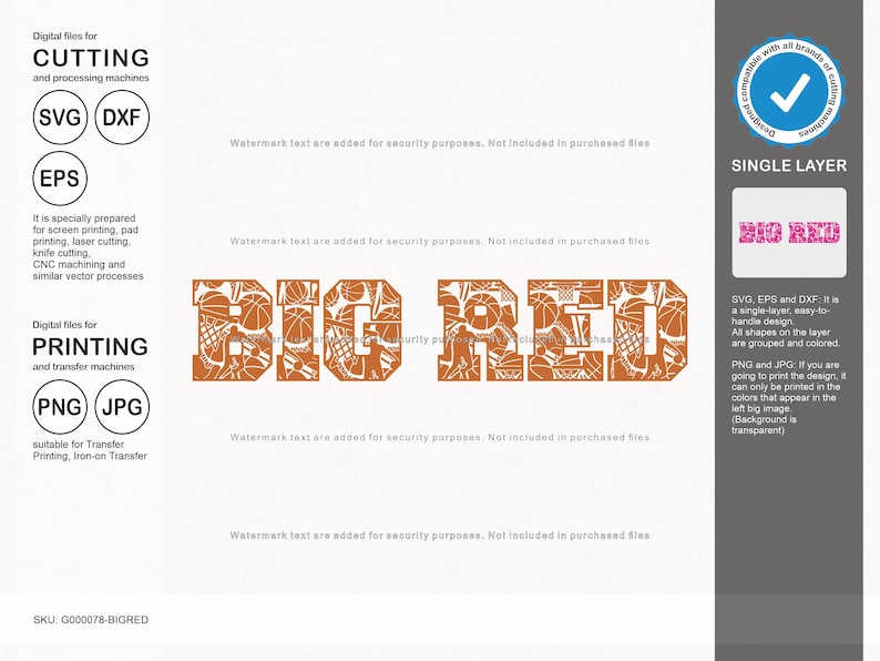 Big Red Svg, Big Red Basketball Svg, 9-pack Big Red Svg Bundle, Cut and ...