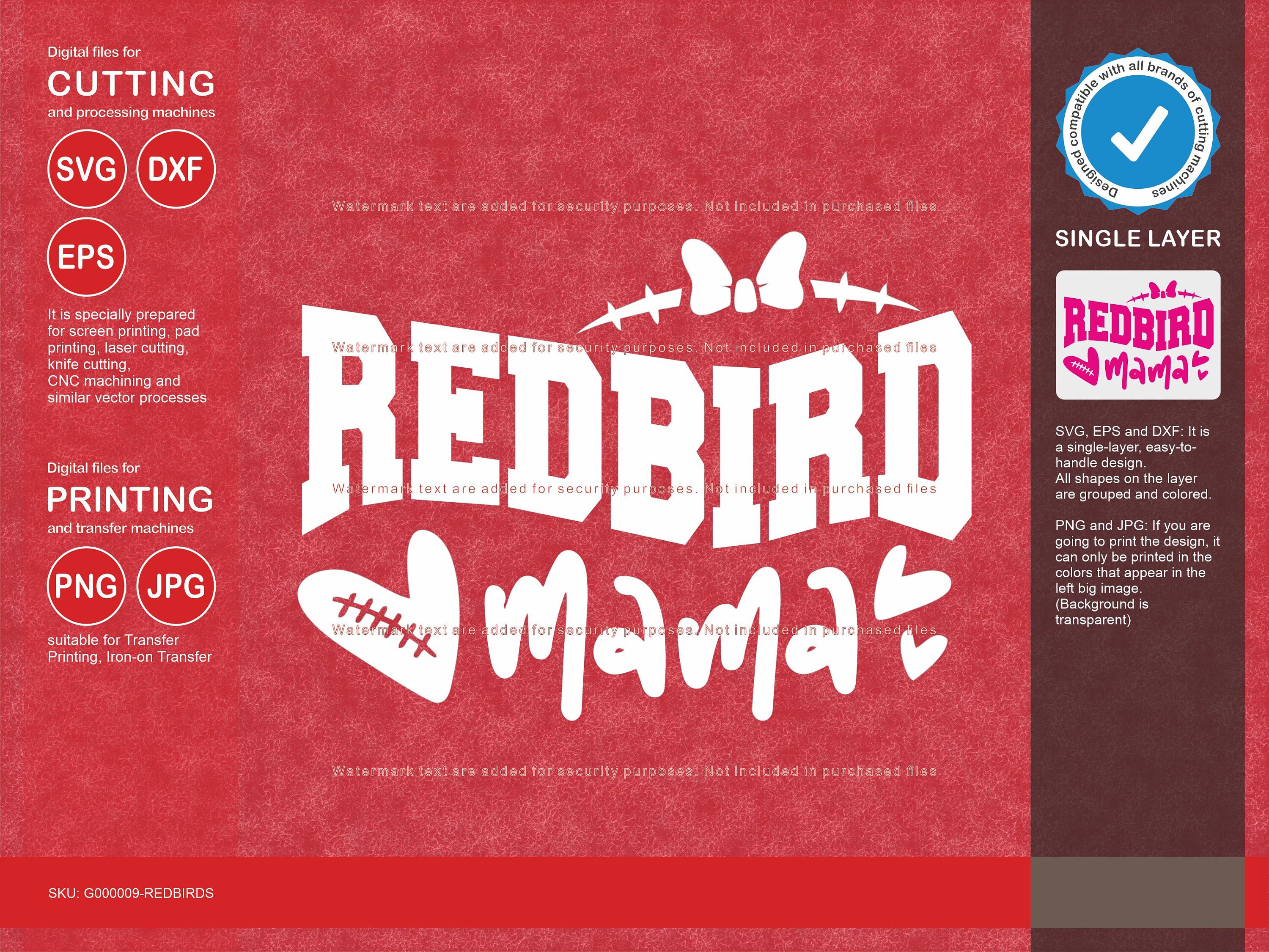 Redbirds Svg, Redbird 9 Football Svg Mascot Designs Pack, Redbirds Svg ...