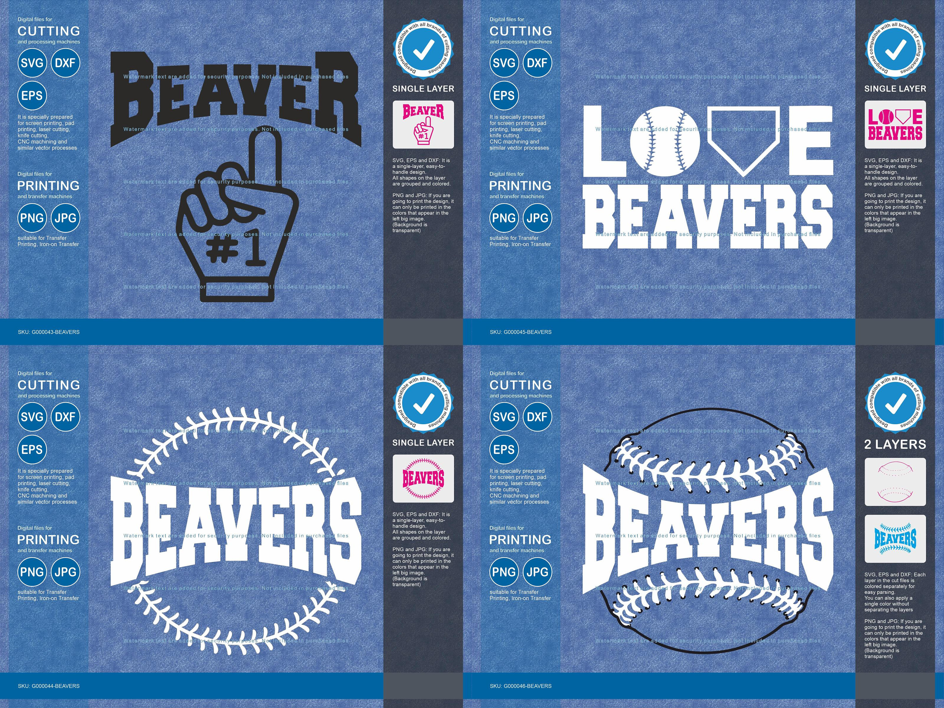Beavers Svg, Beaver 20 Baseball Svg Mascot Designs Pack, Beavers Svg ...