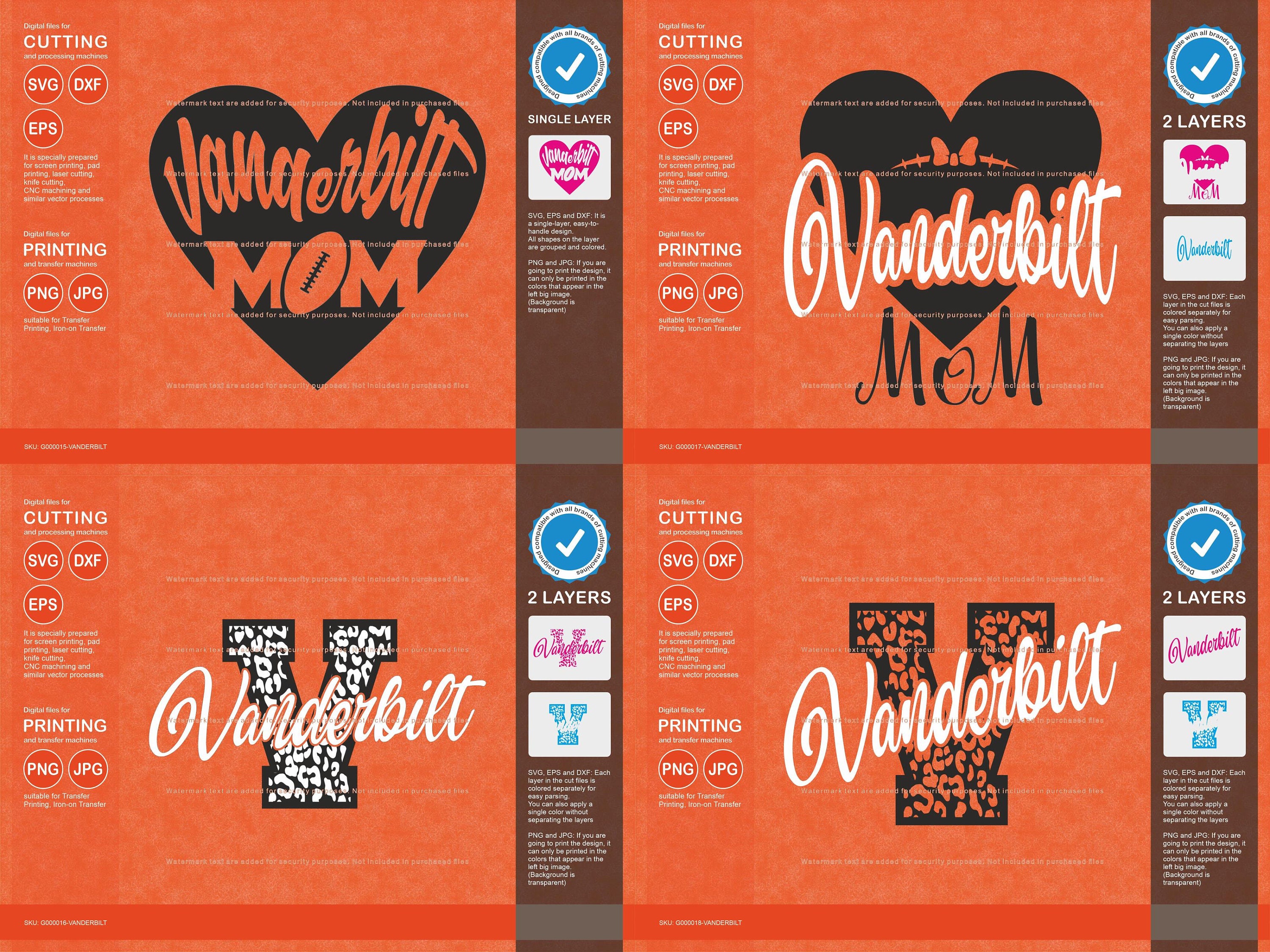 Vanderbilt Svg, Vanderbilt 12 Leopard Svg Mascot Designs Pack ...