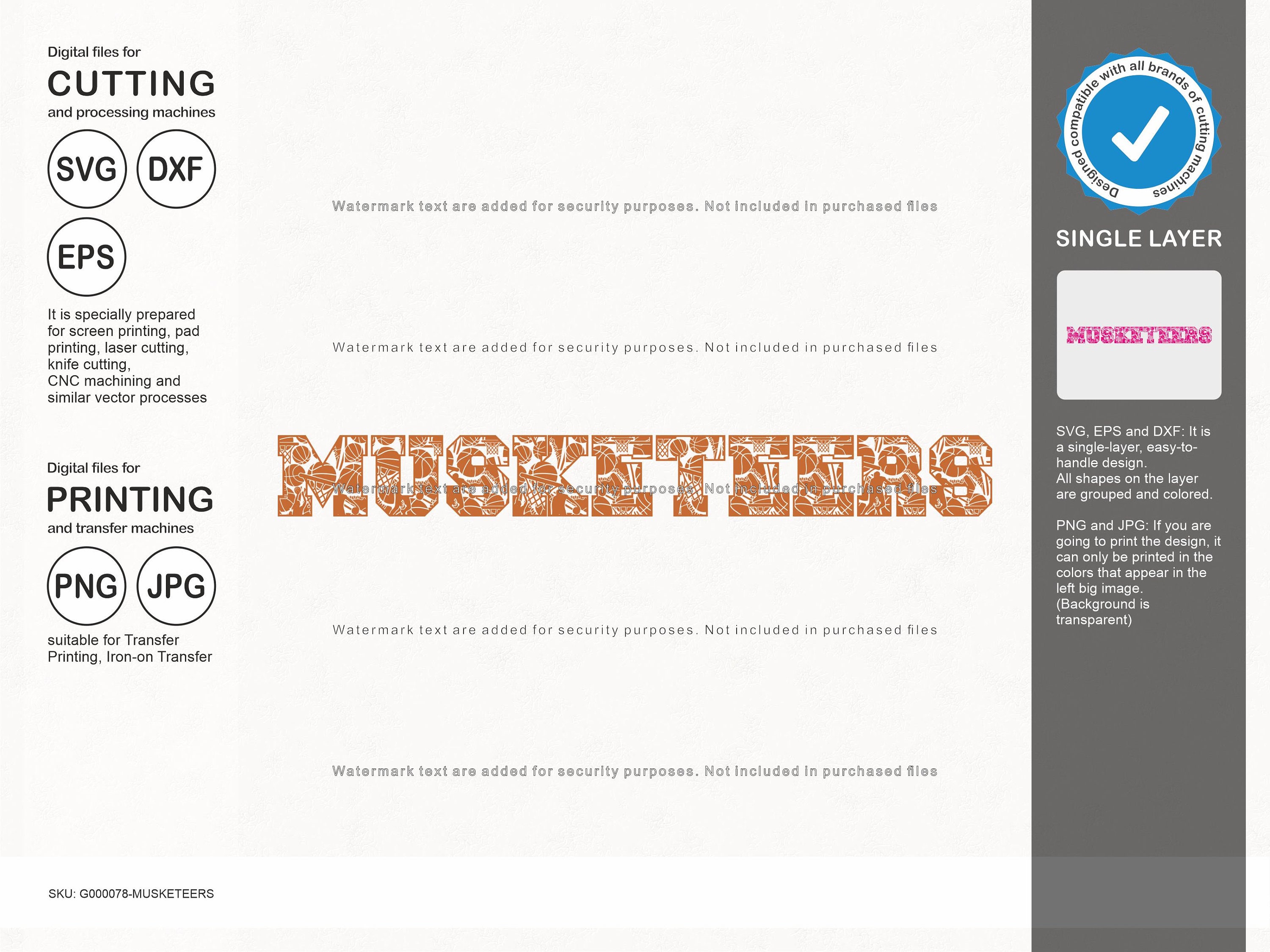 Musketeers Svg, Musketeers Basketball Svg, 9-pack Musketeers Svg Bundle ...