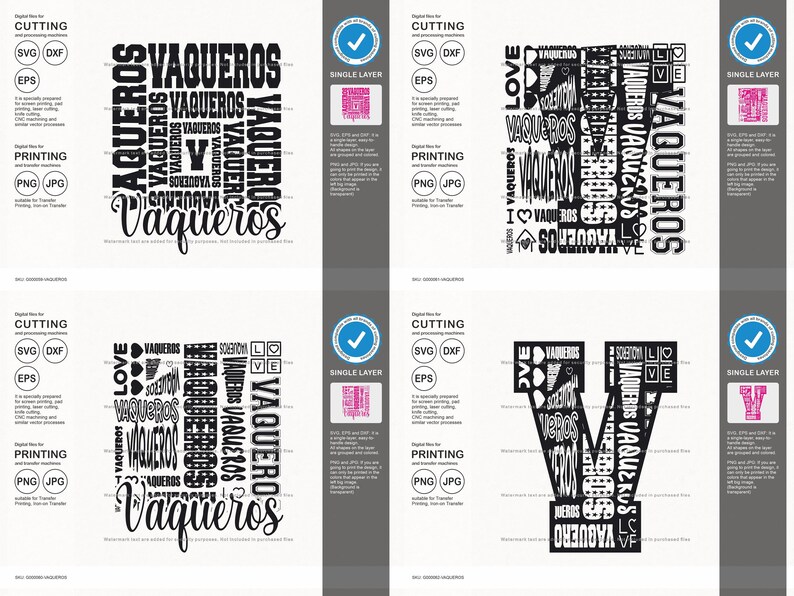 Vaqueros Svg, Vaquero 12 Typography Svg Mascot Designs Pack, Vaqueros ...