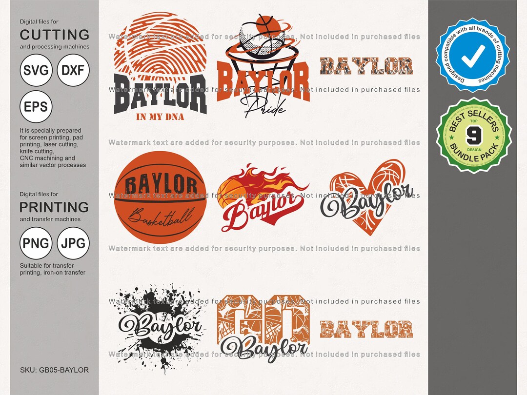 Baylor Svg Baylor Basketball Svg 9-pack Baylor Svg Bundle - Etsy