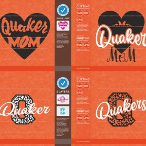 Quakers Svg, Quaker 12 Leopard Svg Mascot Designs Pack, Quakers Leopard ...