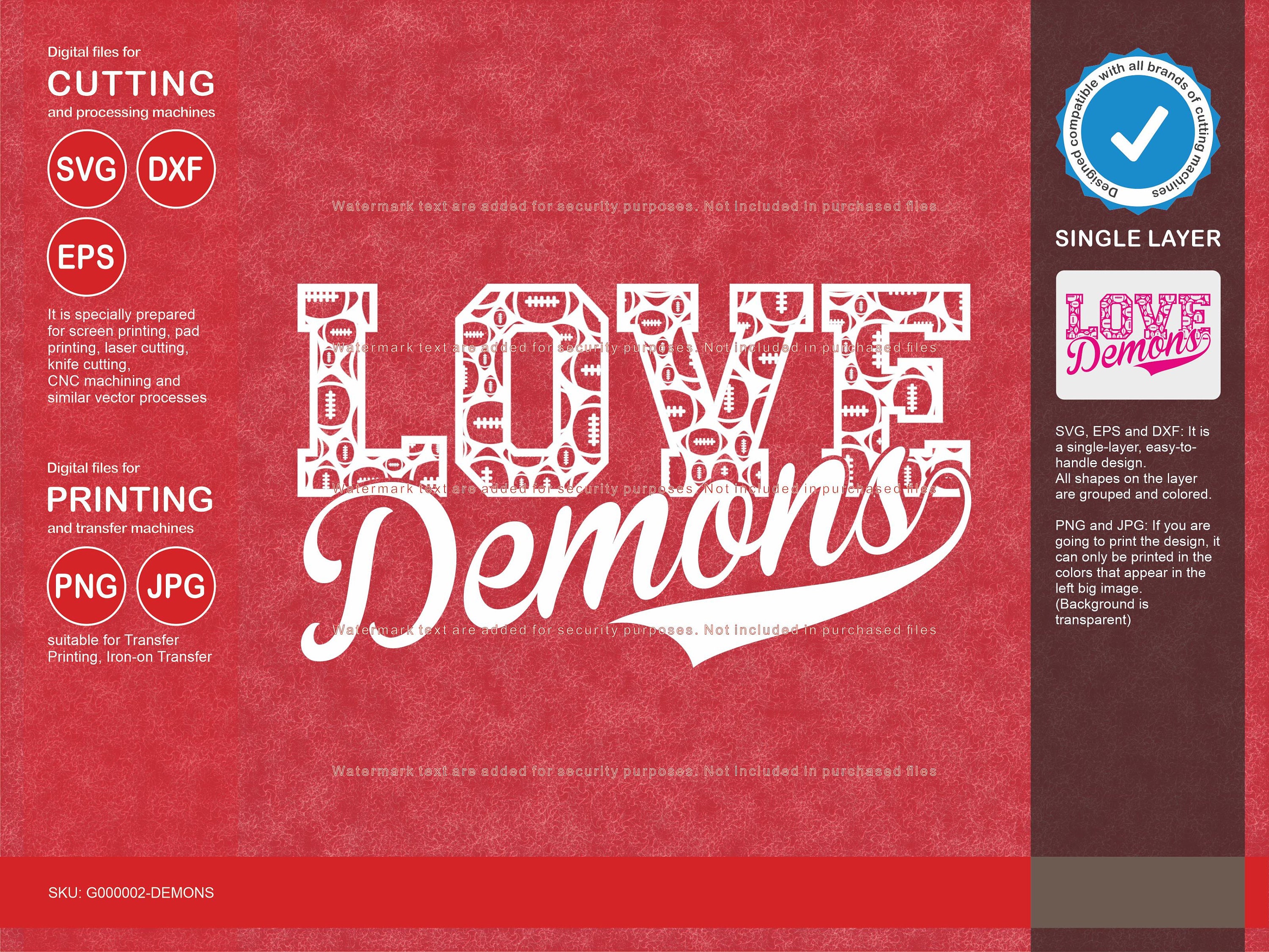 Demons Svg, Demon 9 Football Svg Mascot Designs Pack, Demons Svg Cut ...