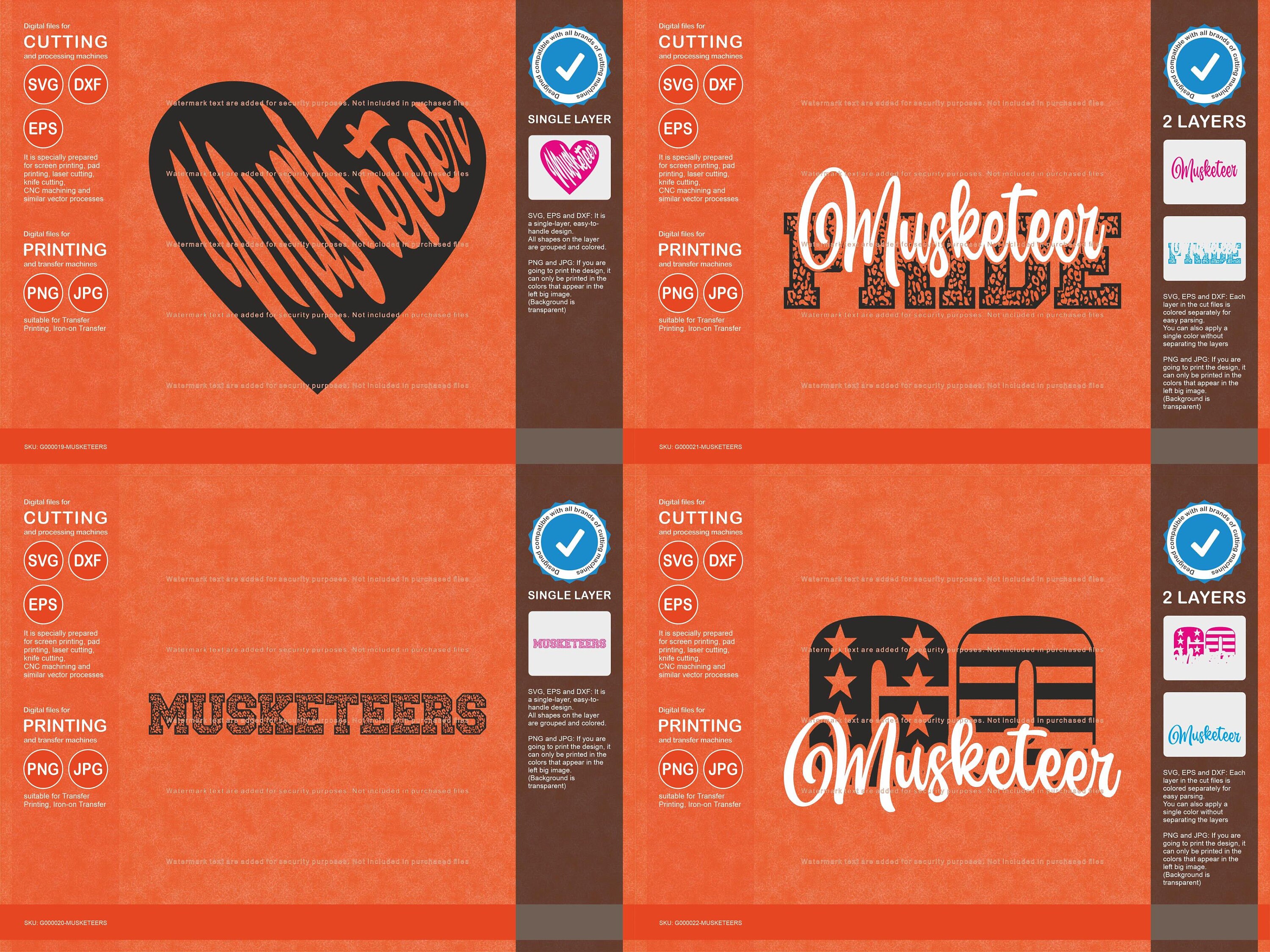 Musketeers Svg, Musketeer 12 Leopard Svg Mascot Designs Pack ...