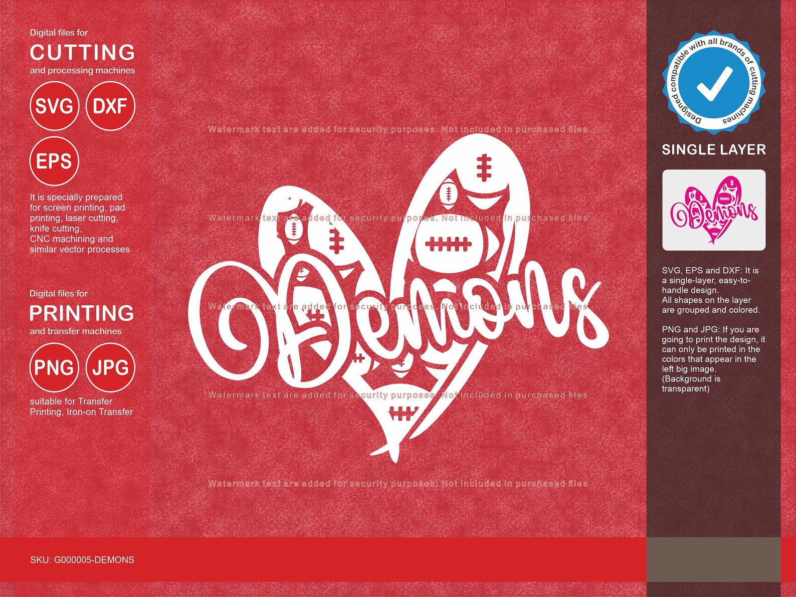 Demons Svg, Demon 9 Football Svg Mascot Designs Pack, Demons Svg Cut ...