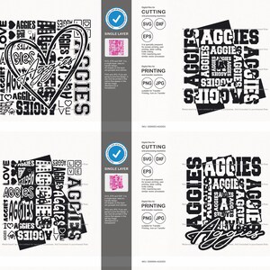 Aggies Svg, Aggie 12 Typography Svg Mascot Designs Pack, Aggies ...
