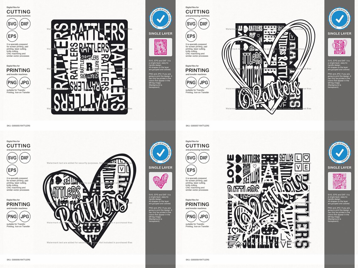 Rattlers Svg, Rattler 12 Typography Svg Mascot Designs Pack, Rattlers ...