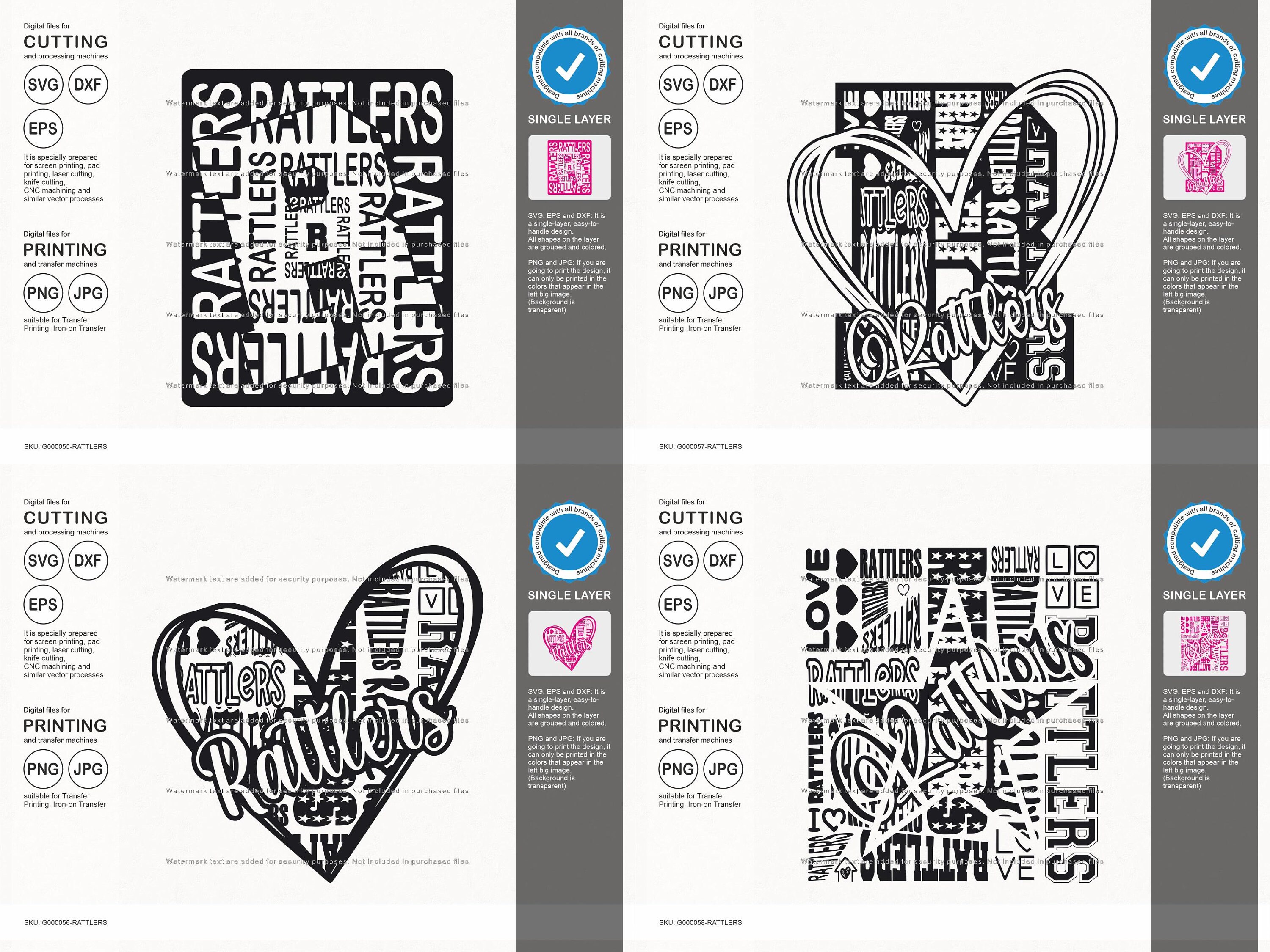 Rattlers Svg, Rattler 12 Typography Svg Mascot Designs Pack, Rattlers ...