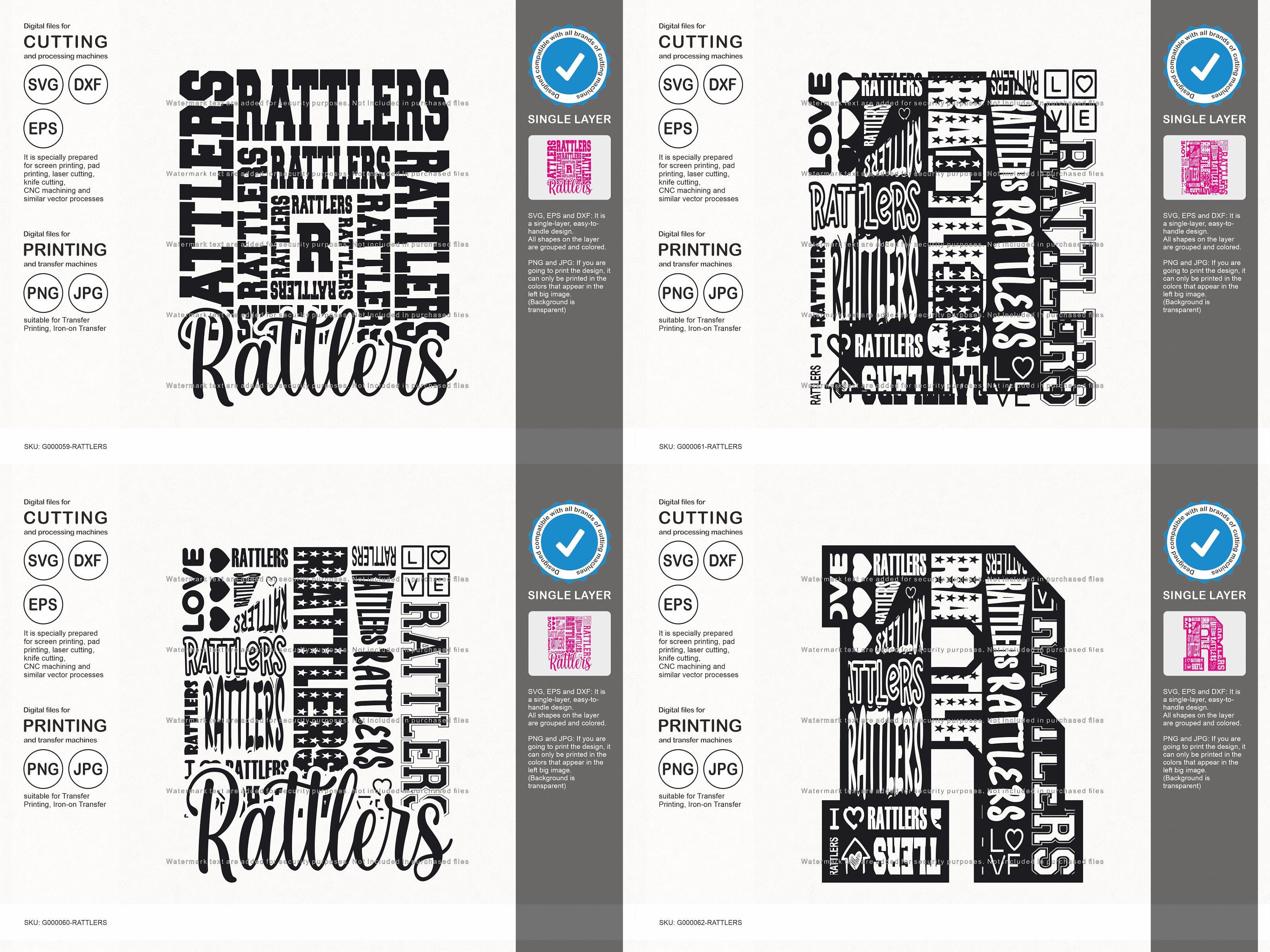 Rattlers Svg, Rattler 12 Typography Svg Mascot Designs Pack, Rattlers ...